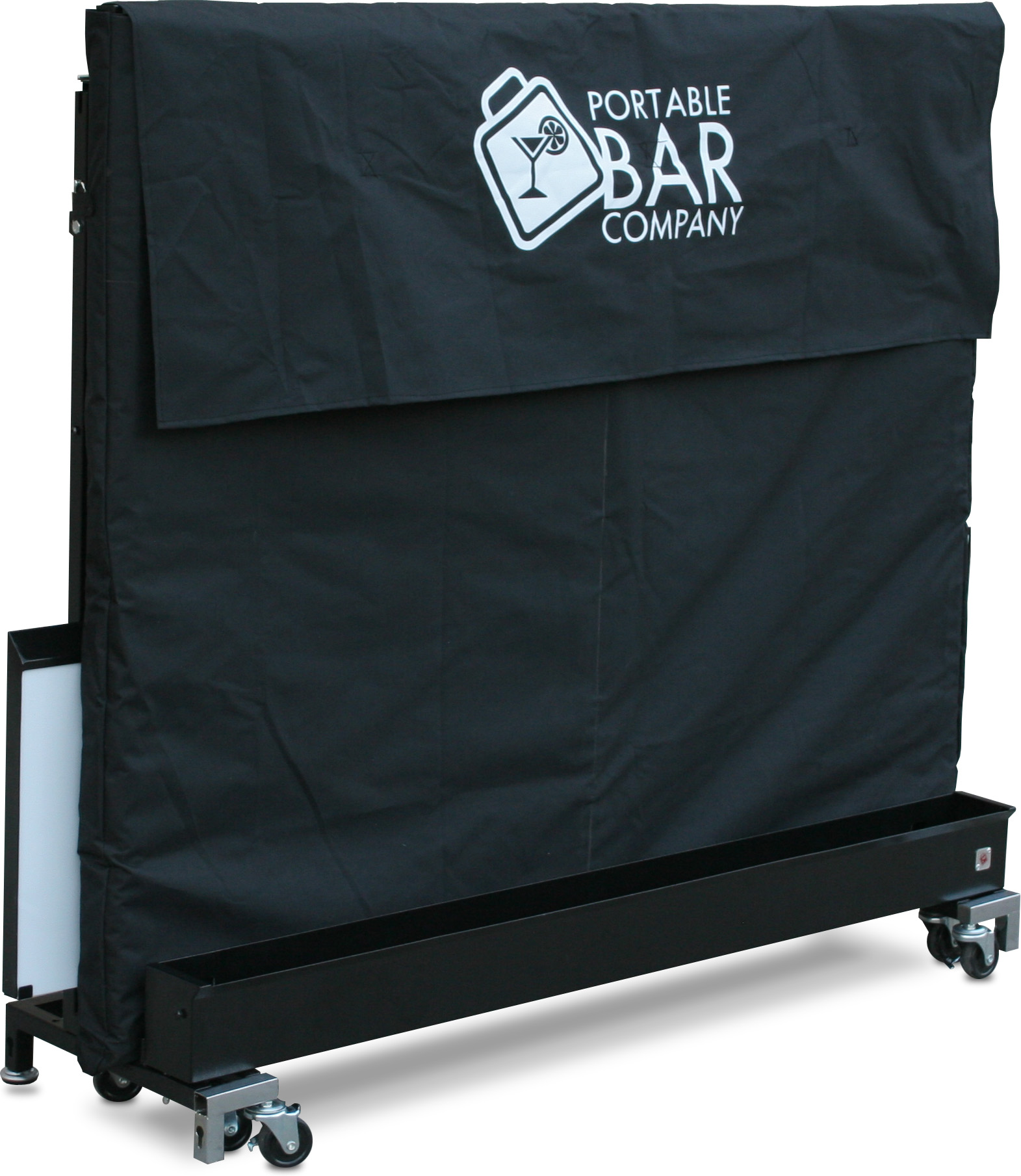 Portable Folding Bar | 2 Ice Bins & Sunken Speed Well | Displays2Go