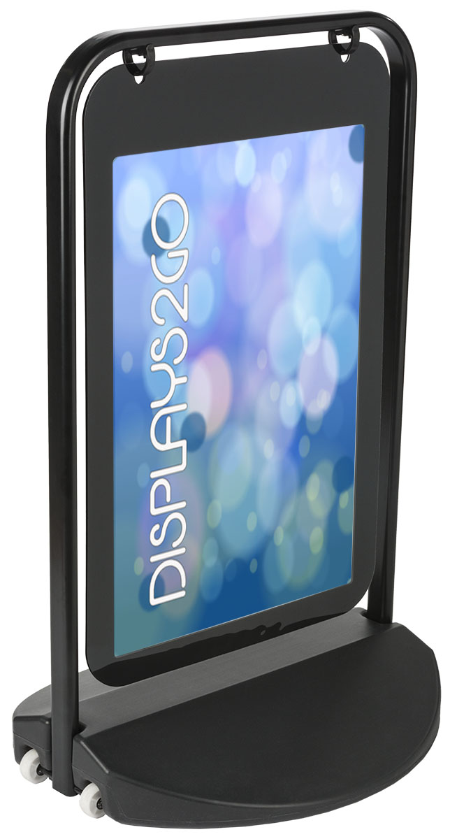 Swinging Pavement Sign | 2 Built-In Wheels | Displays2Go