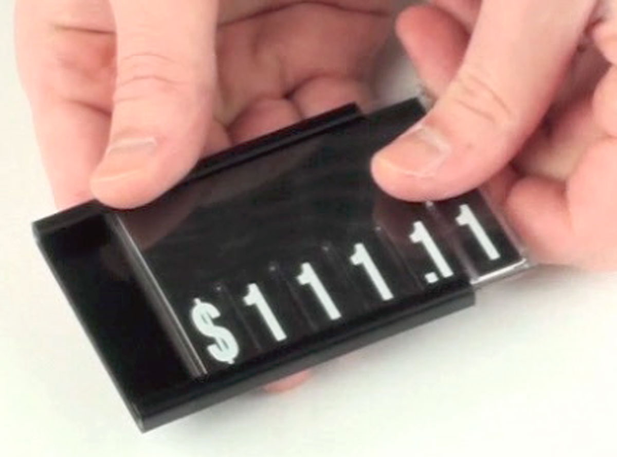 Plastic Price Tag for Tabletop Use | 200mm Post | Displays2Go