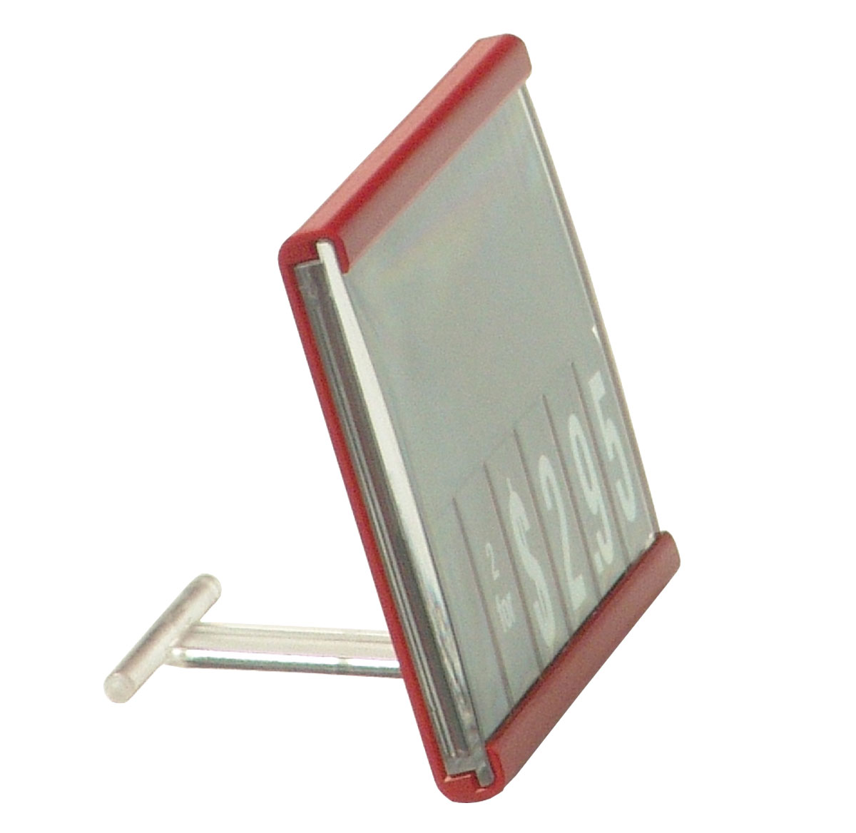 Plastic Price Tag Stands for Tabletop Use | Red | Displays2Go