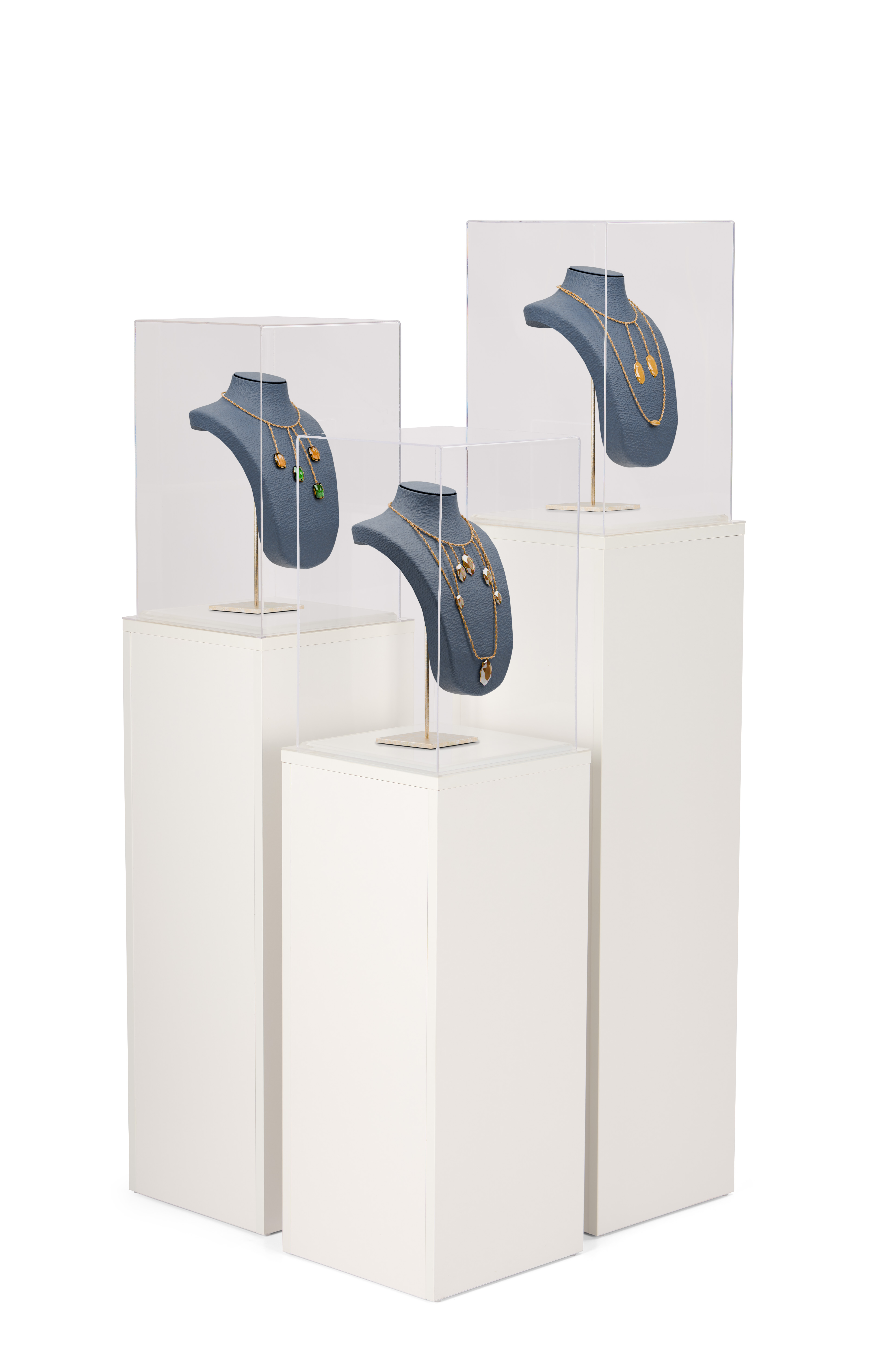 White Display Pedestal | 47", 53", 59" Available | Displays2Go