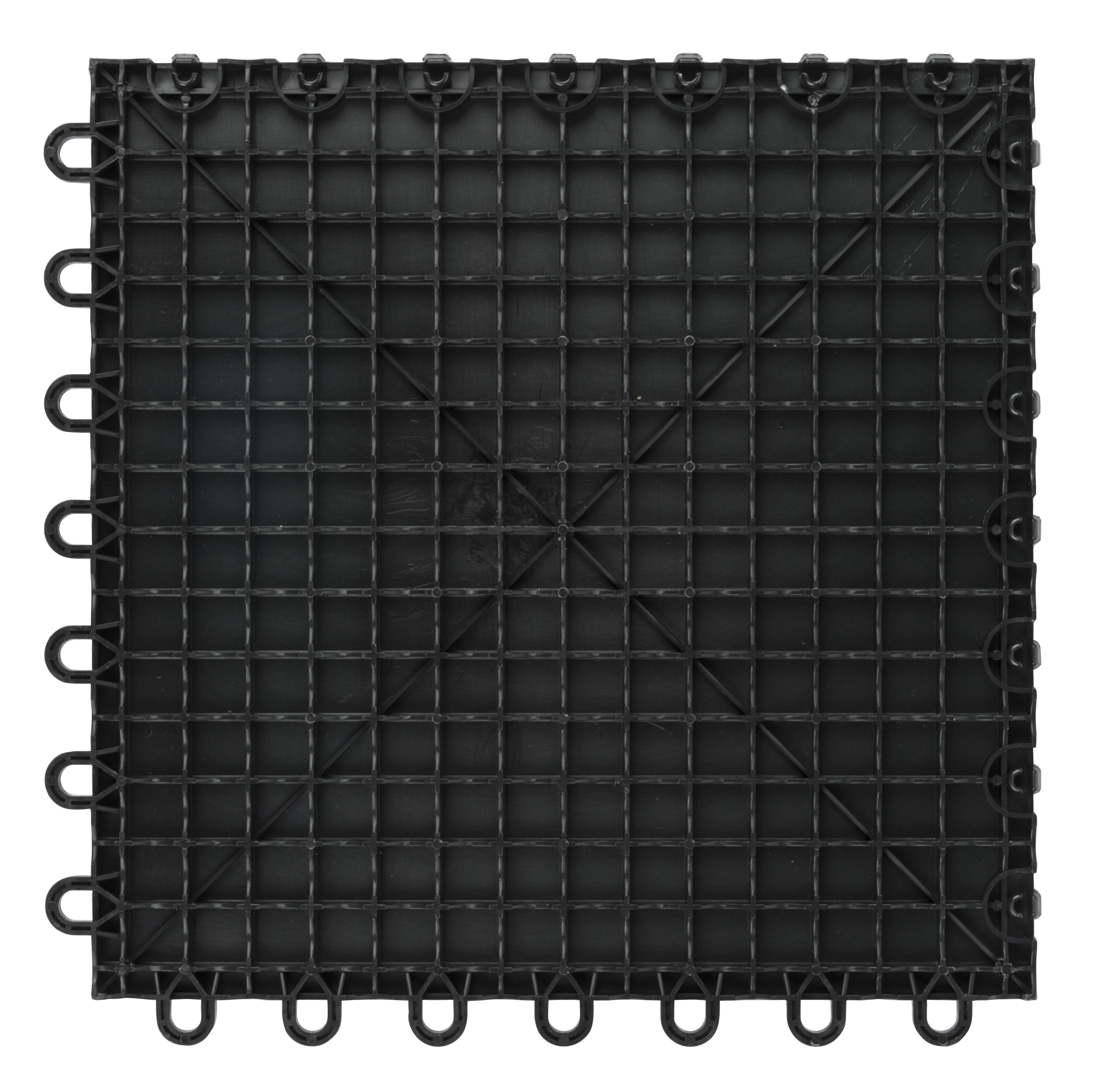Dark Oak Interlocking Plastic Tiles | Clip and Loop Connection ...