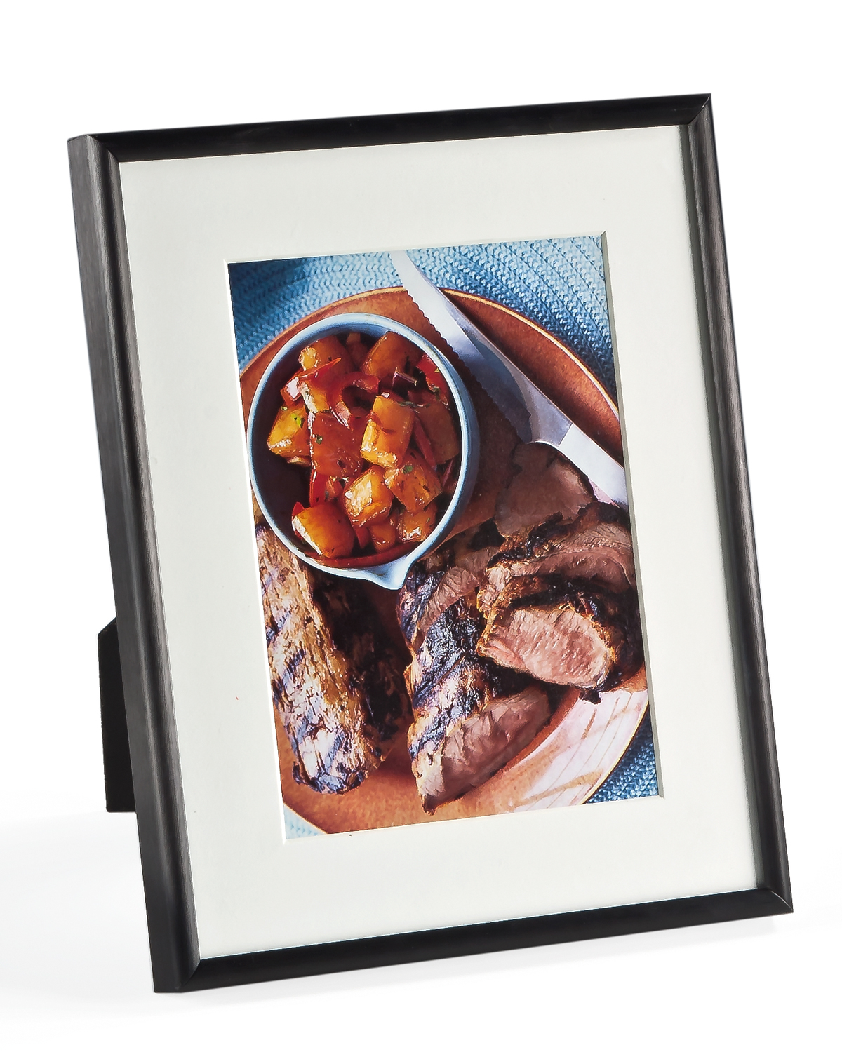 Black Matted Photo Frames w/ Aluminum Design | 5" x 7" | Displays2Go