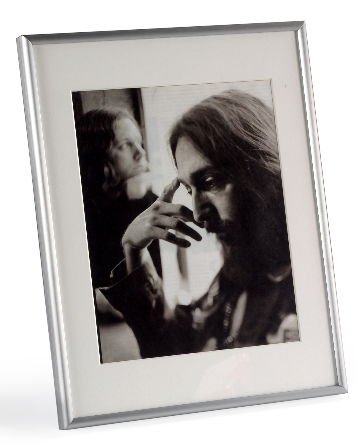 8" x 10" Silver Photo Frame with Mat | Tabletop Use | Displays2Go