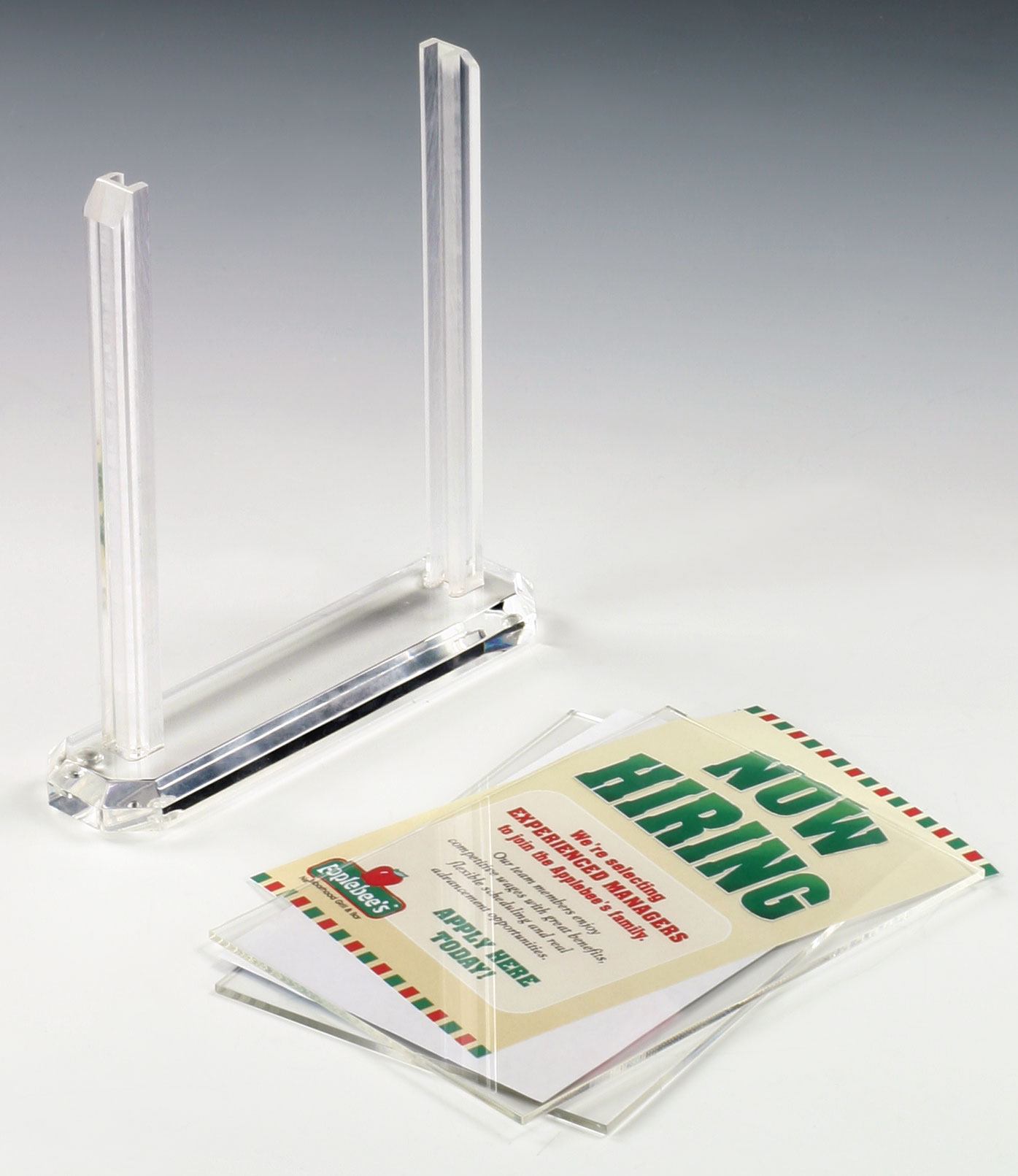 Clear Plastic Displays for Advertising 4" x 6" Menus or Specials ...
