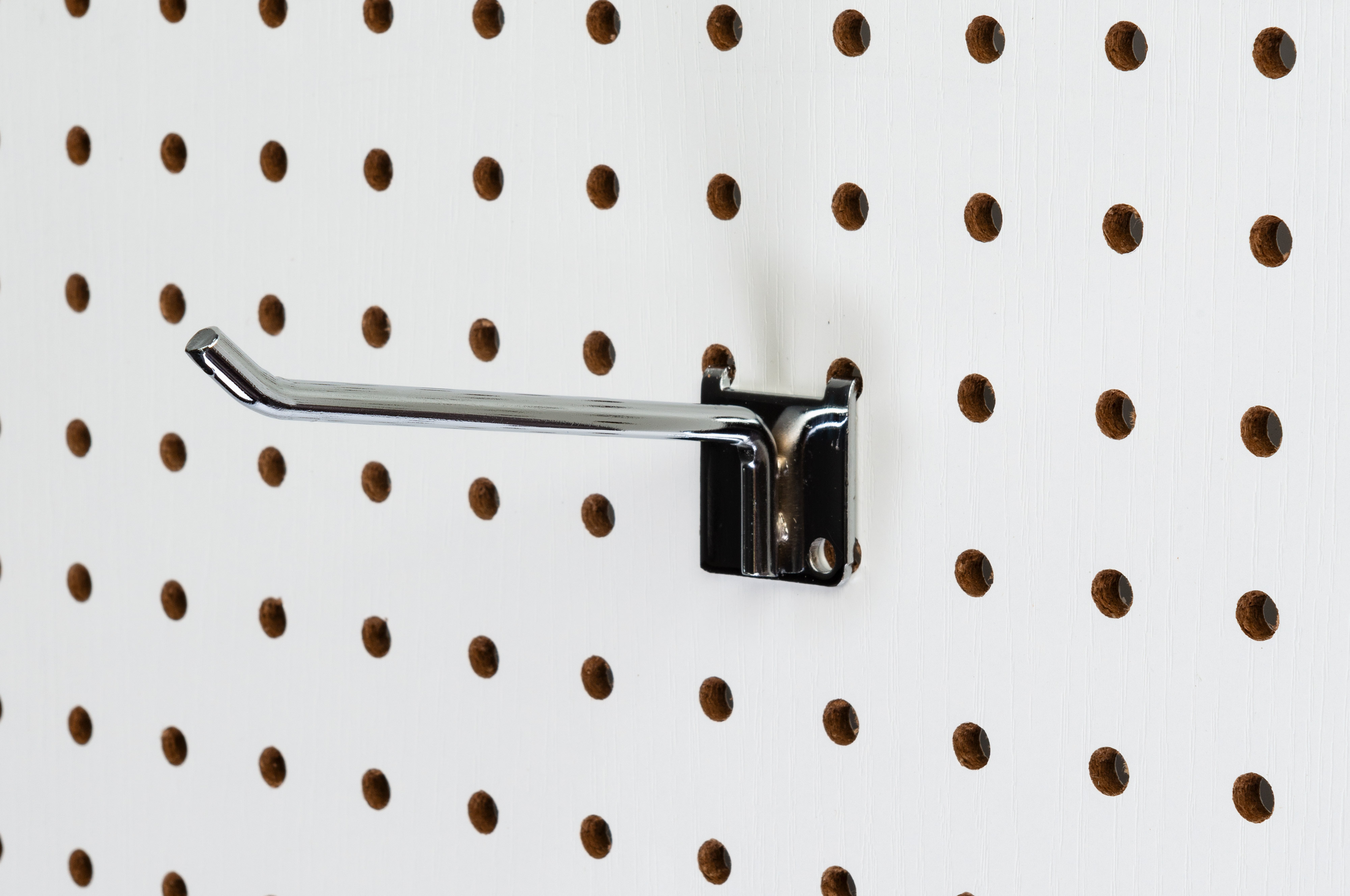 White Pegboard Panel | 48” x 24” Wall Display Set | Displays2Go