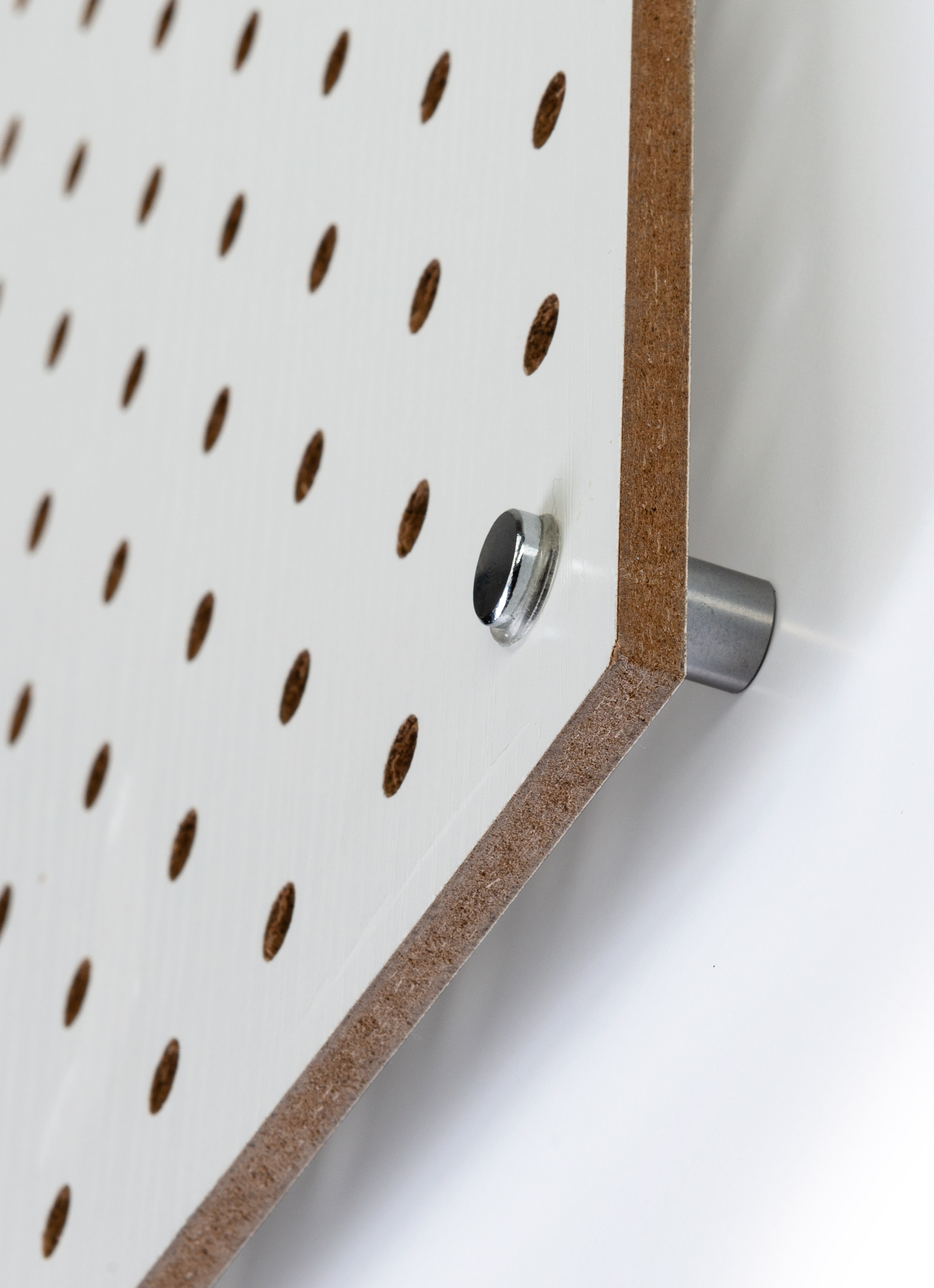 White Pegboard Panel | 48” x 24” Wall Display Set | Displays2Go