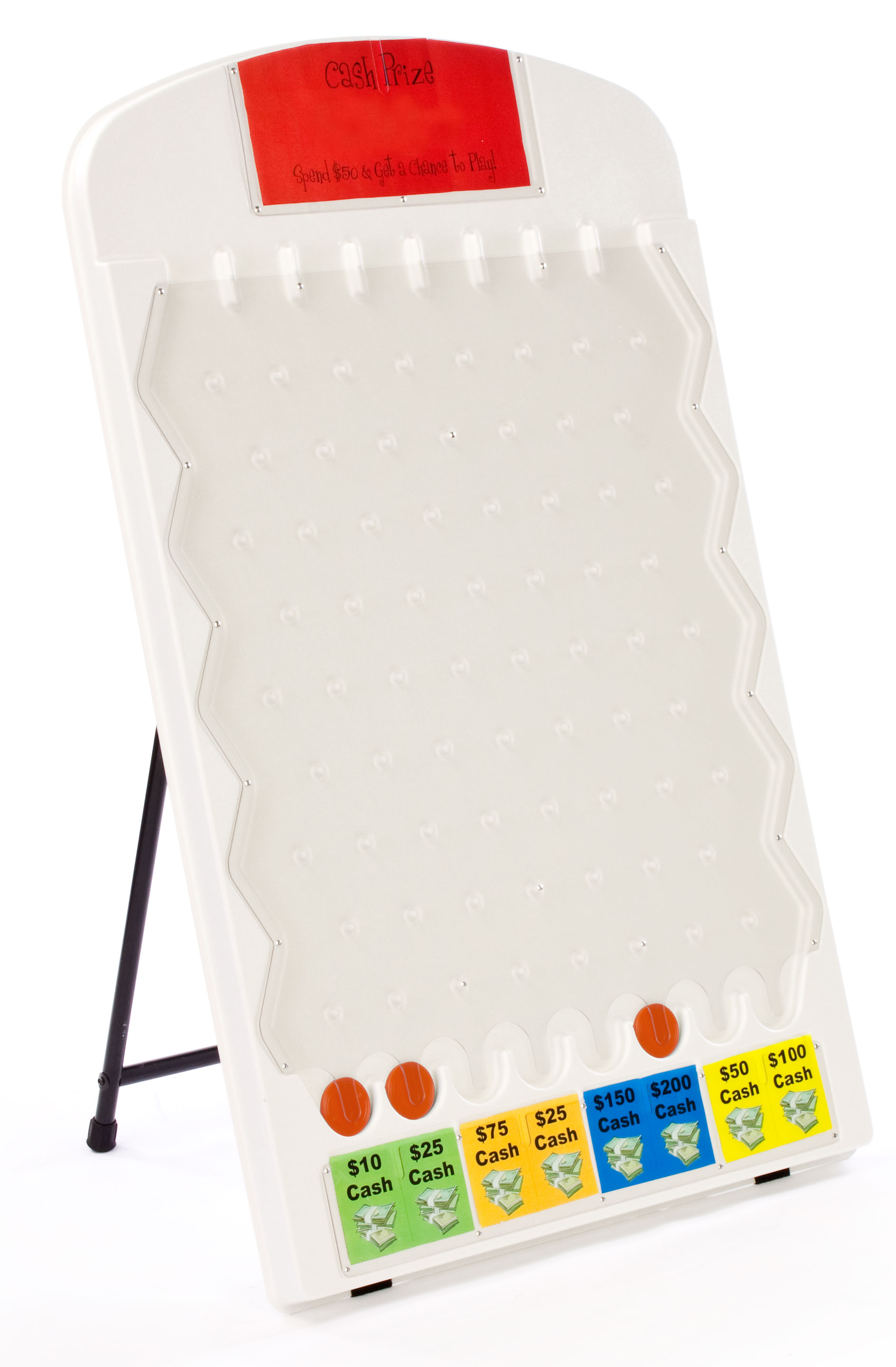 White Prize Drop Game Board | Floor Standing Trade Show Game | Displays2Go