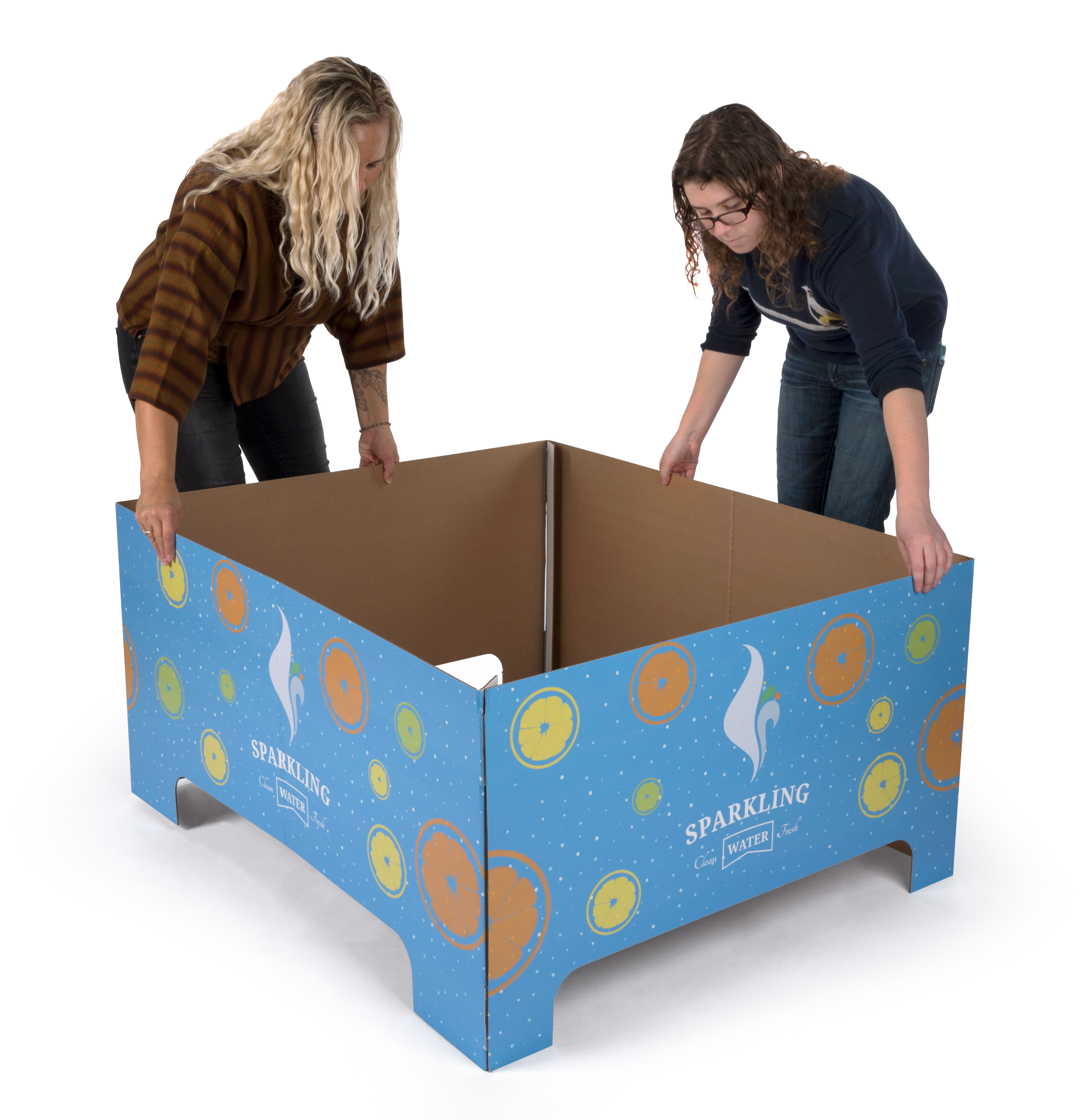 Cardboard Pallet Skirt | Custom Printed 23” Tall Wrap | Displays2Go