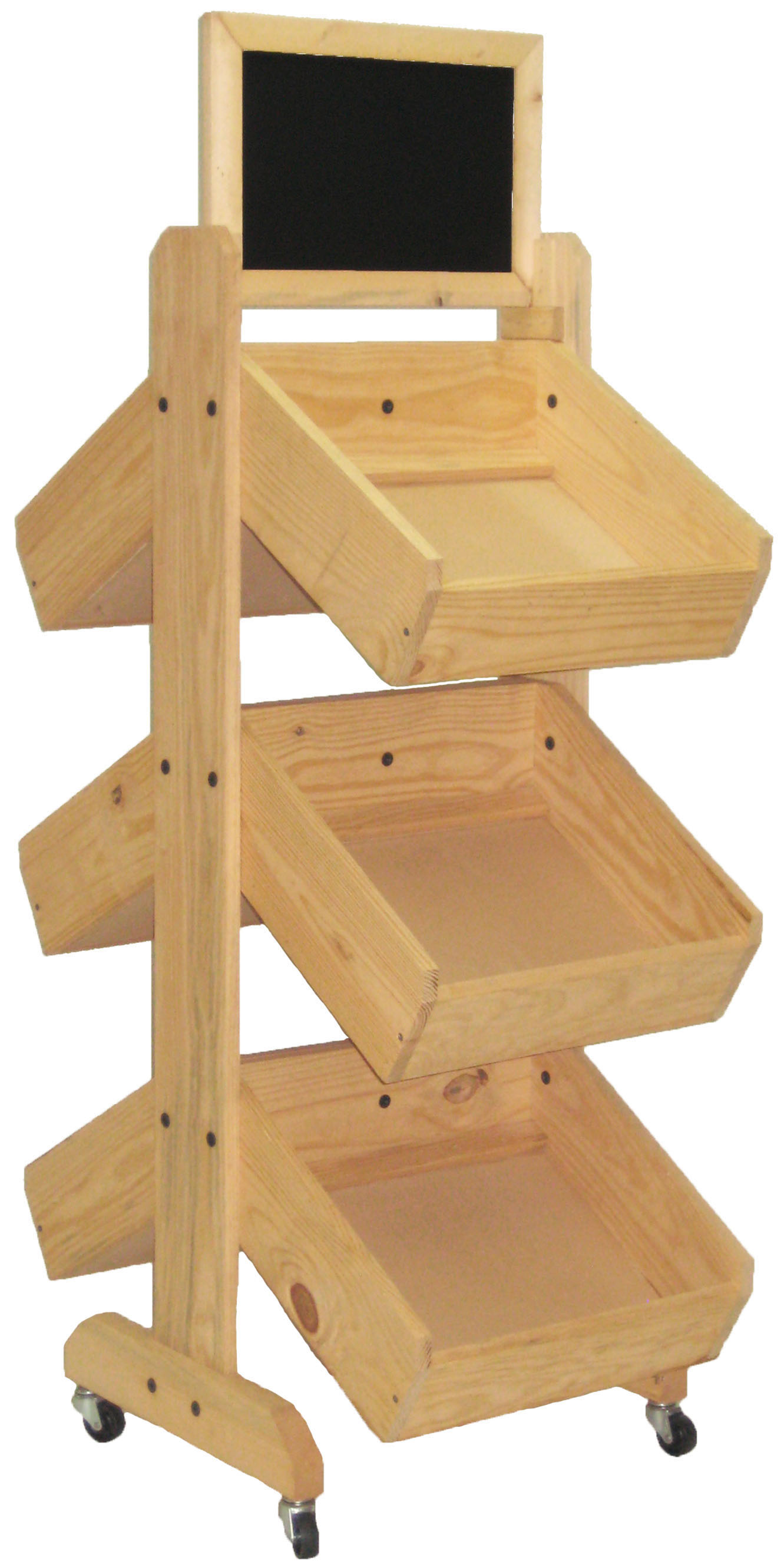 Wood Display Rack | 4 Wheels | Displays2Go