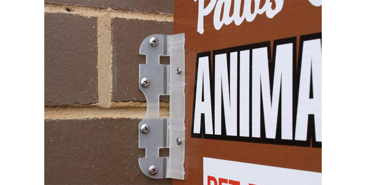 White Corrugated Plastic Sign | Bracket for Mounting | Displays2Go