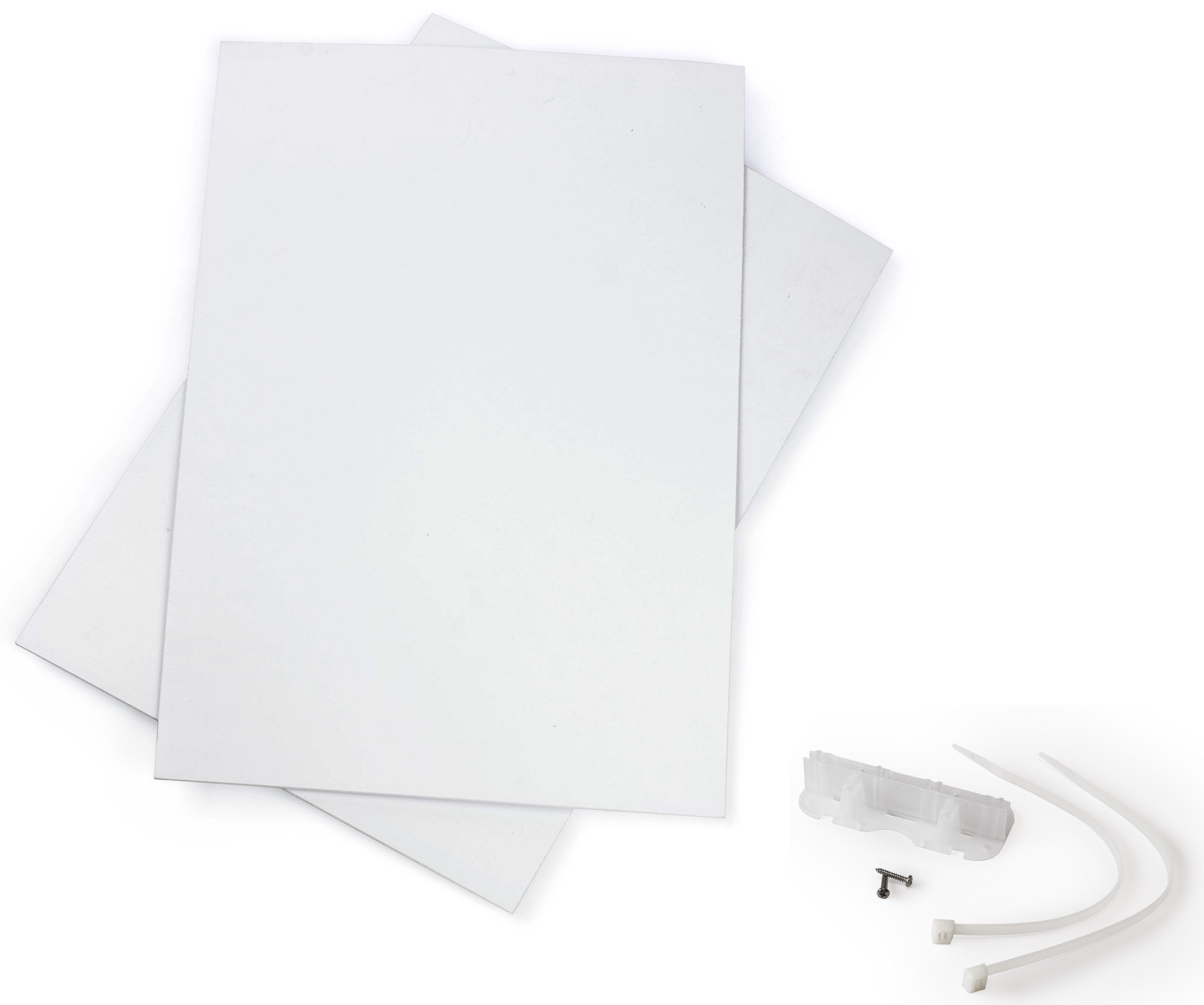 White Corrugated Plastic Sign | Bracket for Mounting | Displays2Go