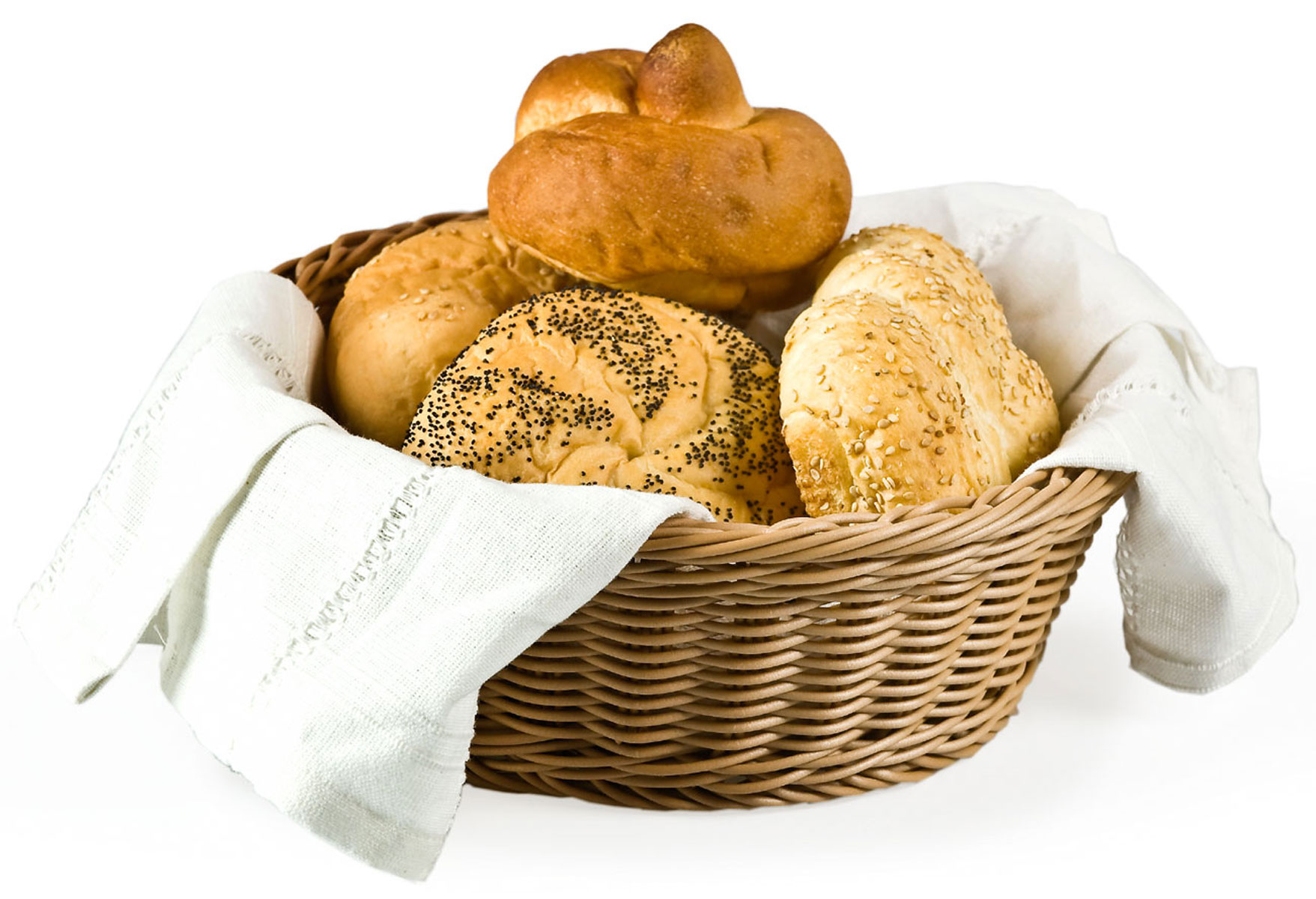 Plastic Bagel Basket | 9.25-inch Round Display | Displays2Go