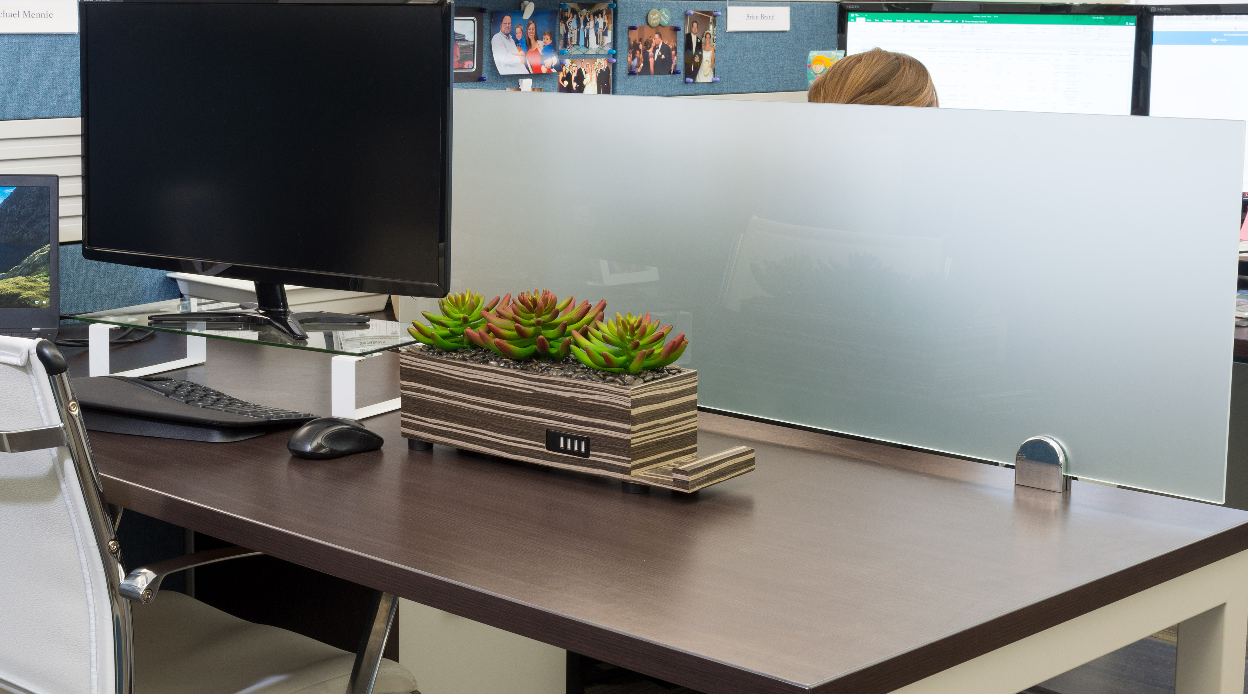 Desktop Privacy Screen Panel | 15" x 48" Office Boundary | Displays2Go