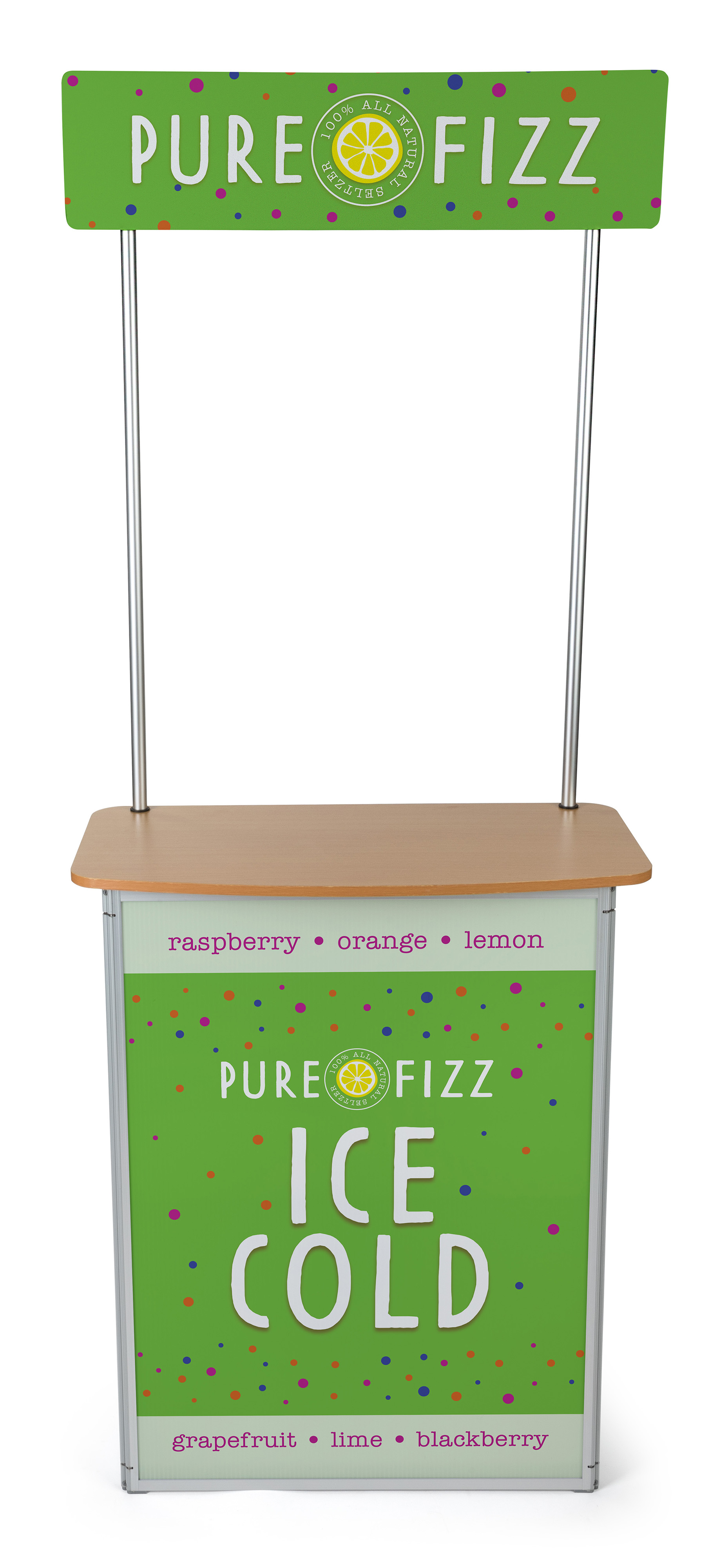 Mobile Demo Display Counter | Full Custom Printing | Displays2Go