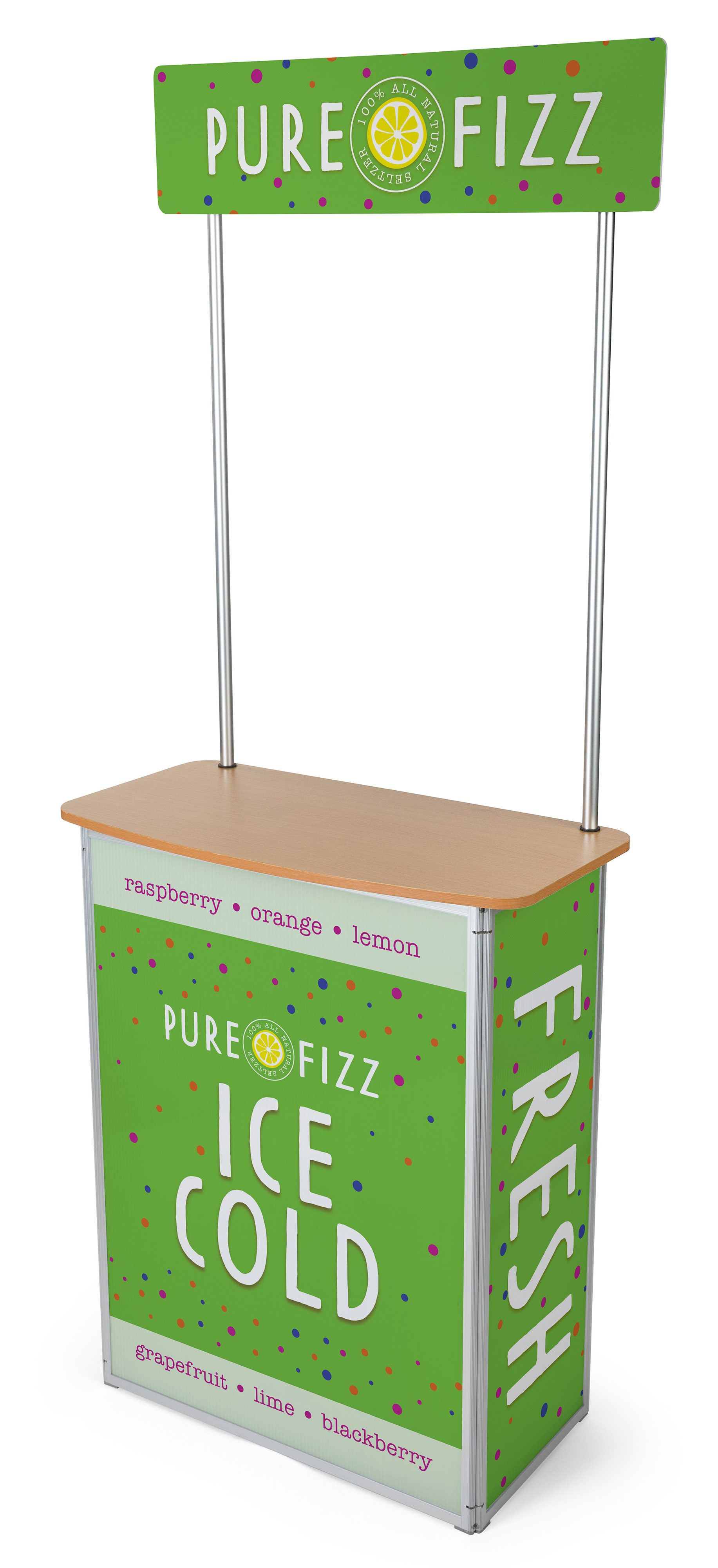 Mobile Demo Display Counter | Full Custom Printing | Displays2Go