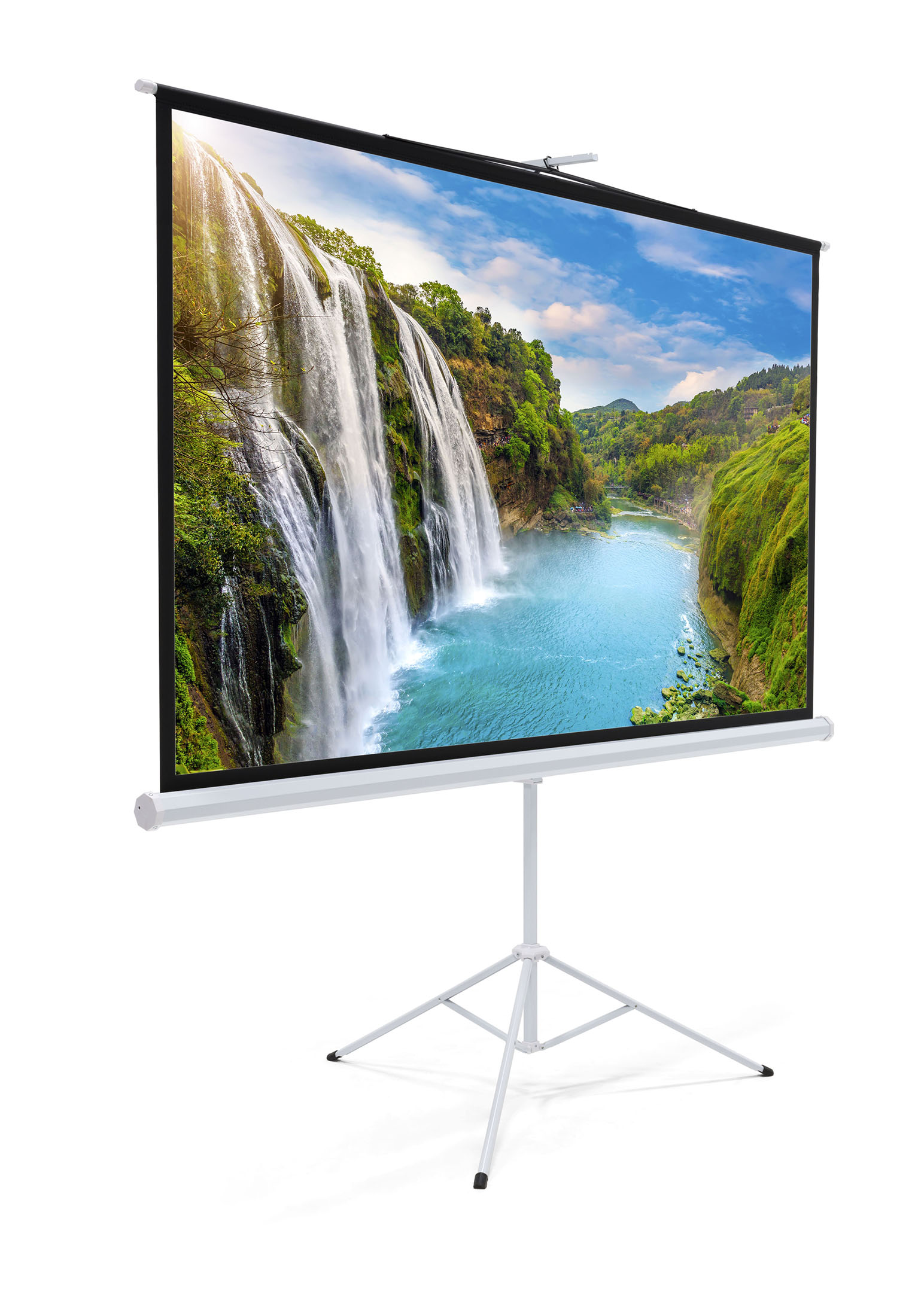 108" Tripod Retractable Projector Screen | 16:9 Aspect Ratio | Displays2Go