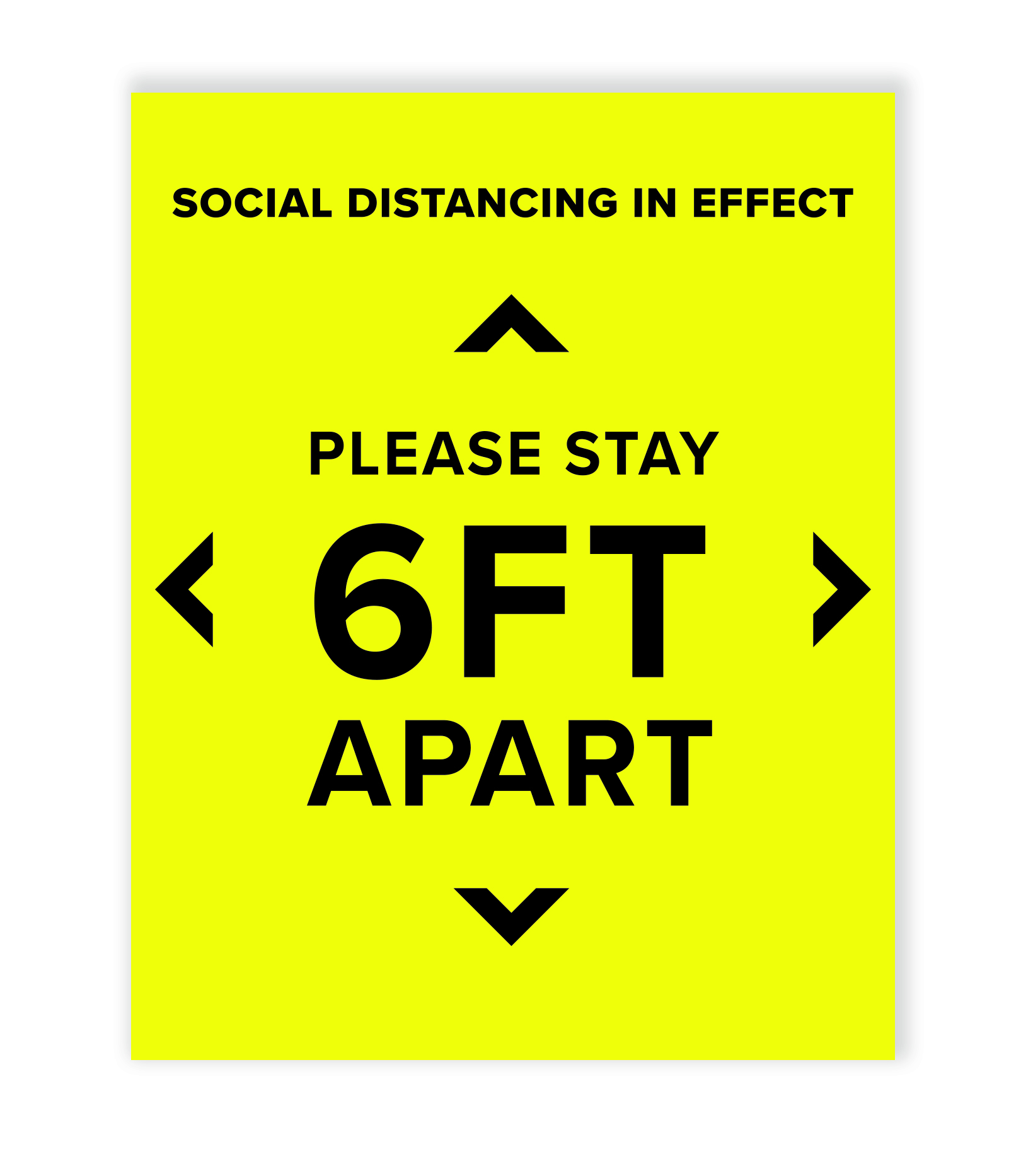 6 Feet Social Distancing Sign | Premium Photo Paper | Displays2Go