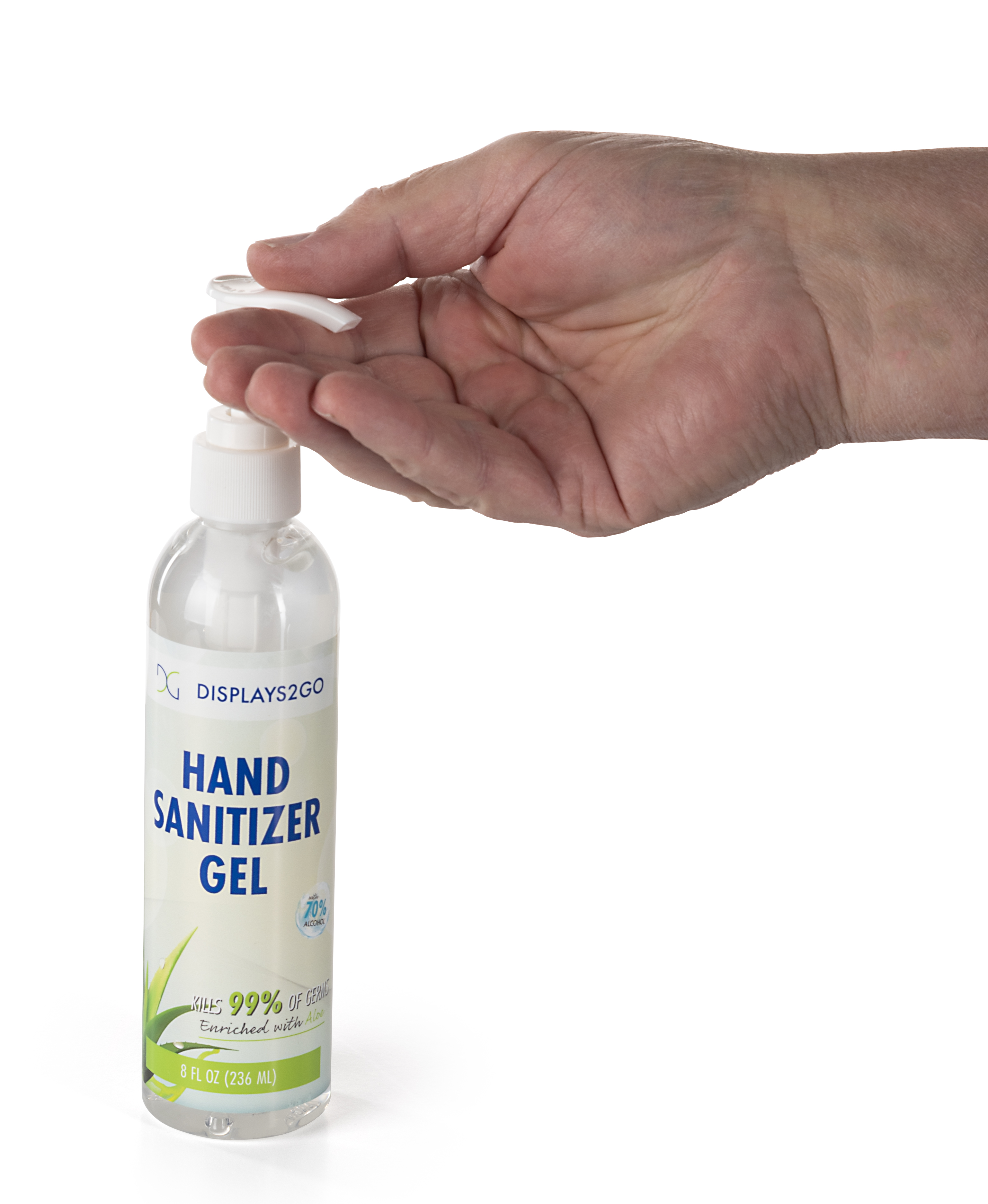 Hand Sanitizer Gel | BOGO Pack of (6) 8 oz Bottles | Displays2Go