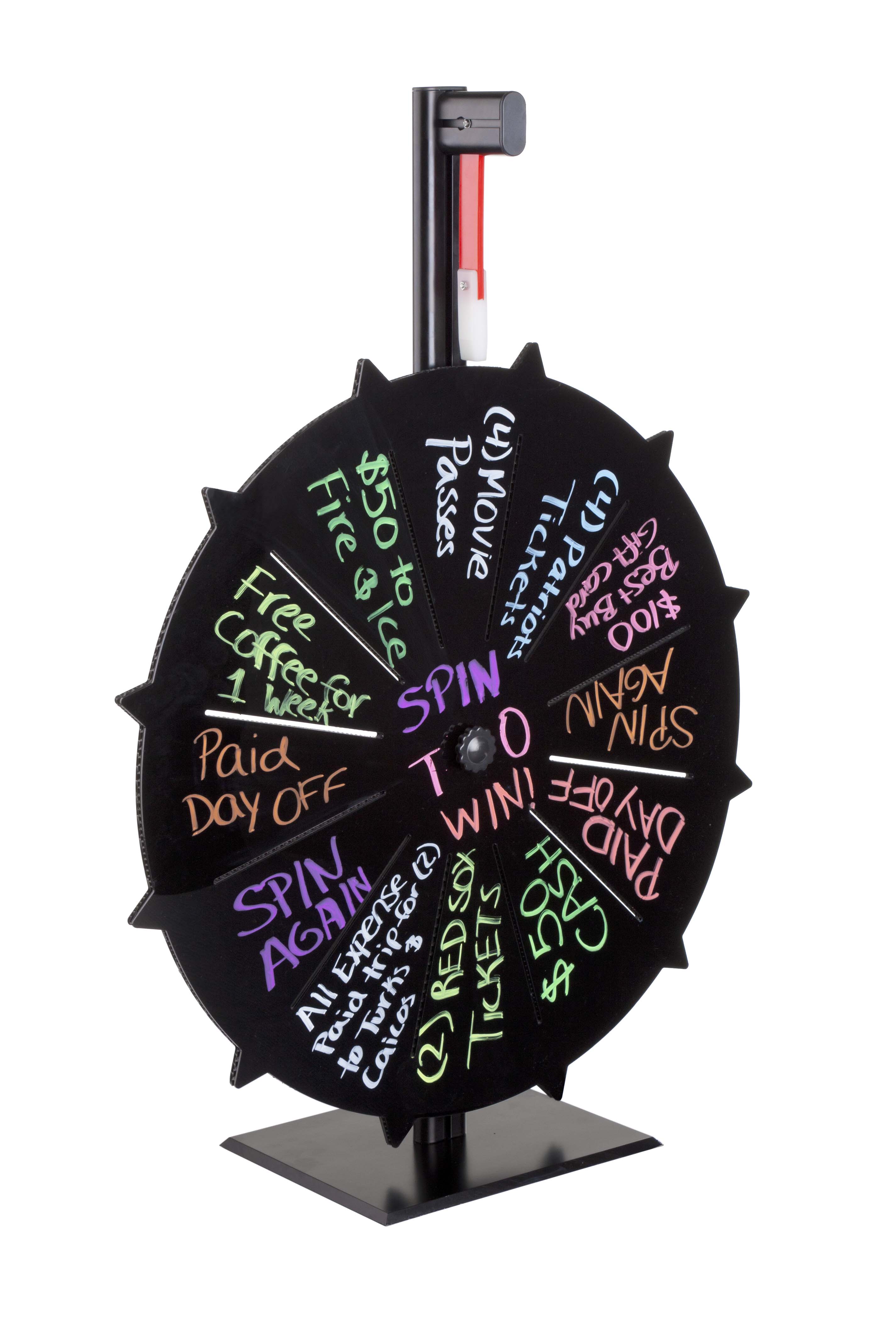 Spin The Wheel Game | Black With Write-On Slots - Loud Clicker ...