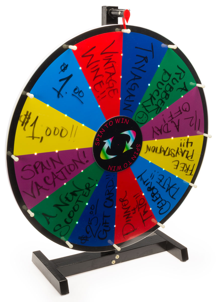 Light Up Prize Wheel | Write-On Board with Custom LED Lighting ...