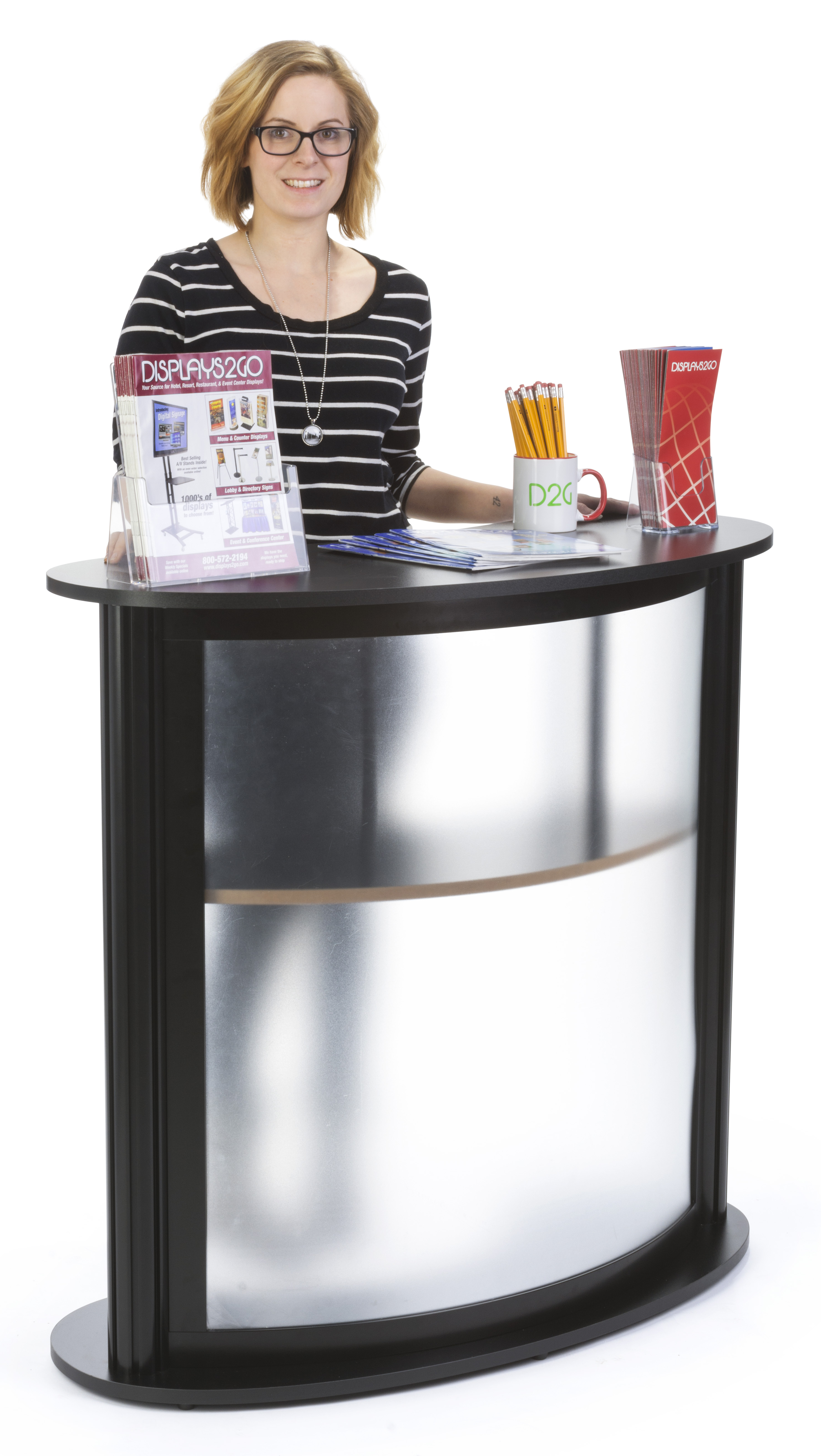 Modular Trade Show Counter | PVC Lens Front | Displays2Go