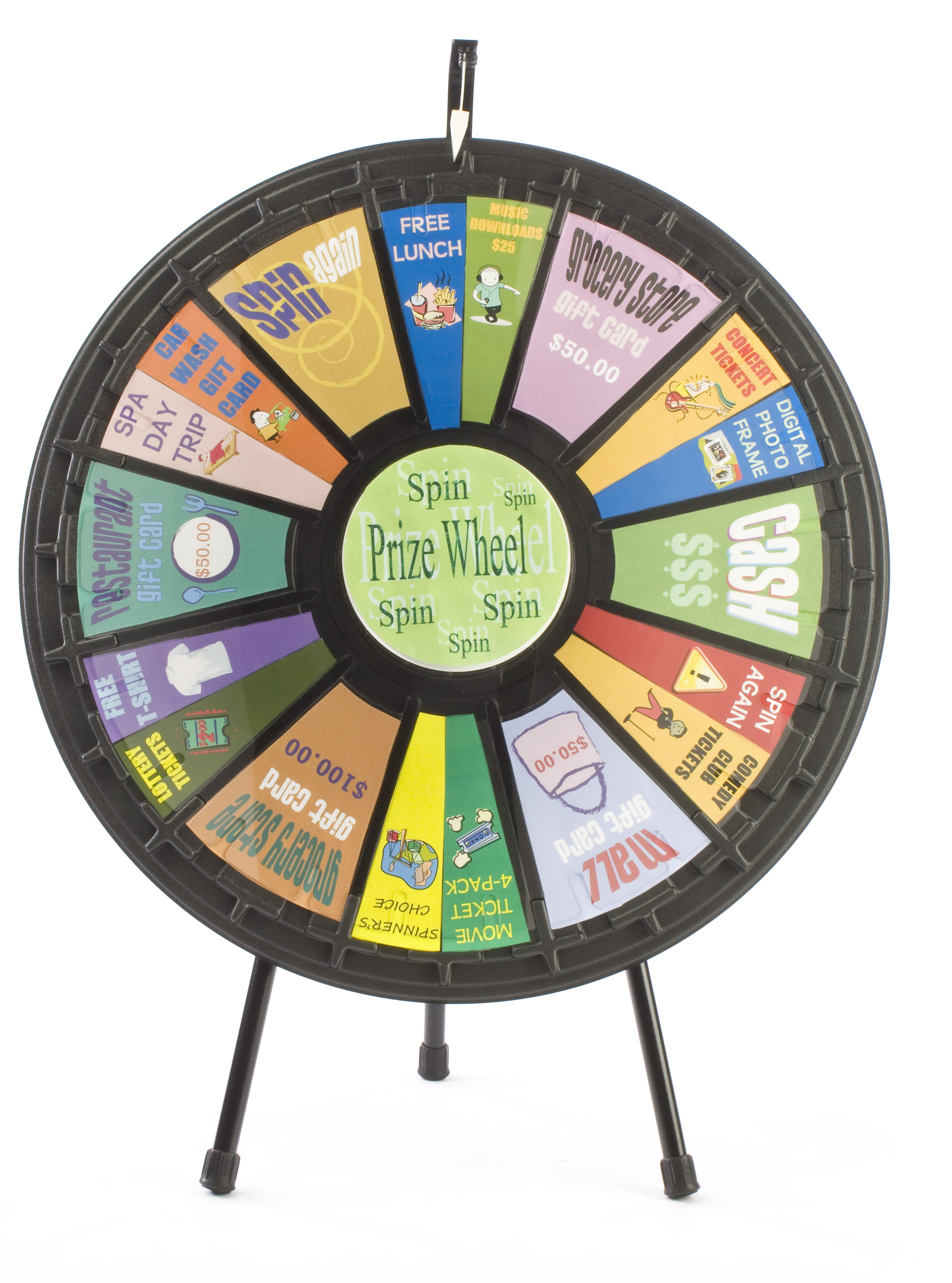 Spin Wheel Game | Tripod Countertop Stand & Clicker | Displays2Go