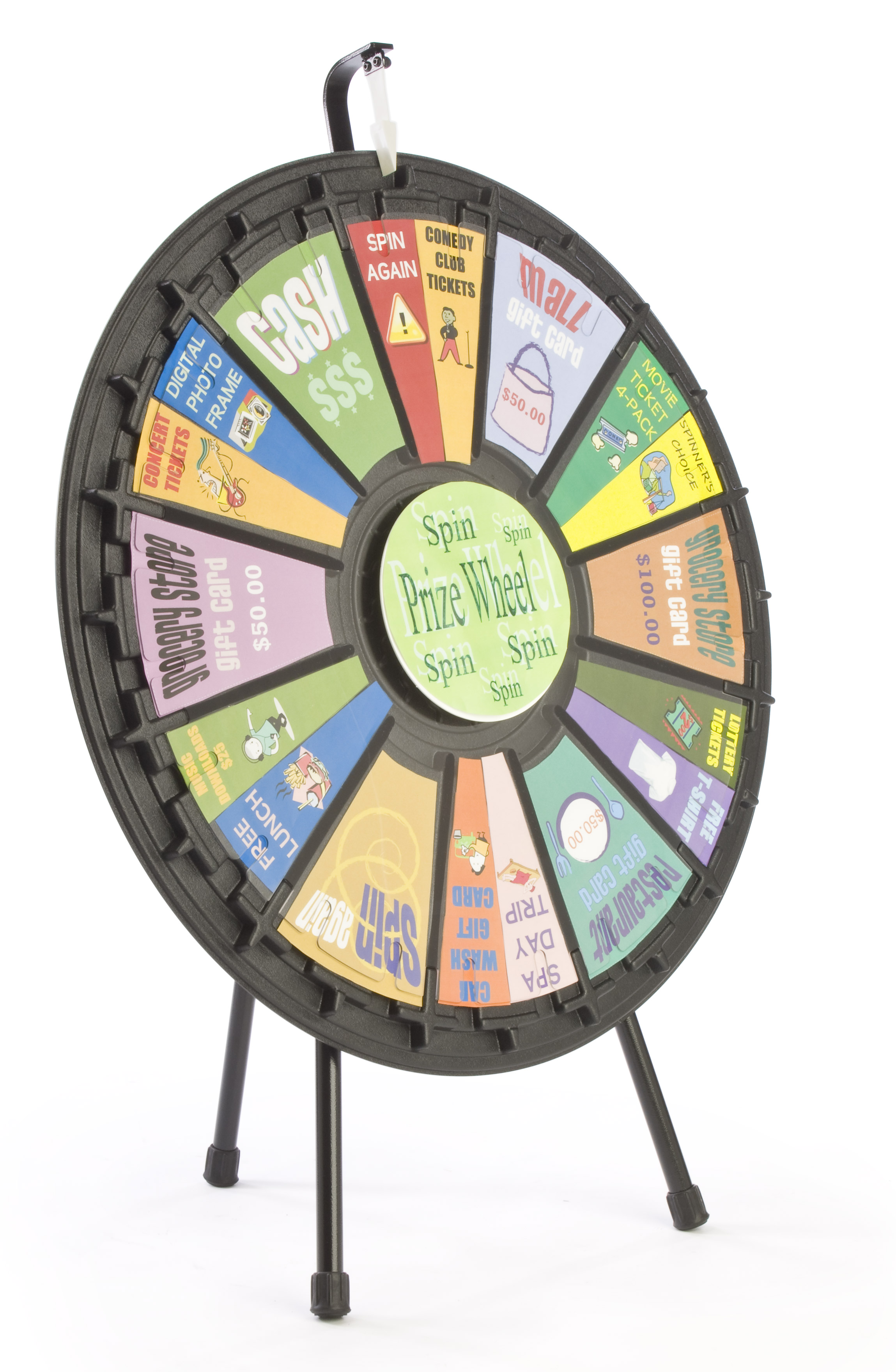 Spin Wheel Game | Tripod Countertop Stand & Clicker | Displays2Go