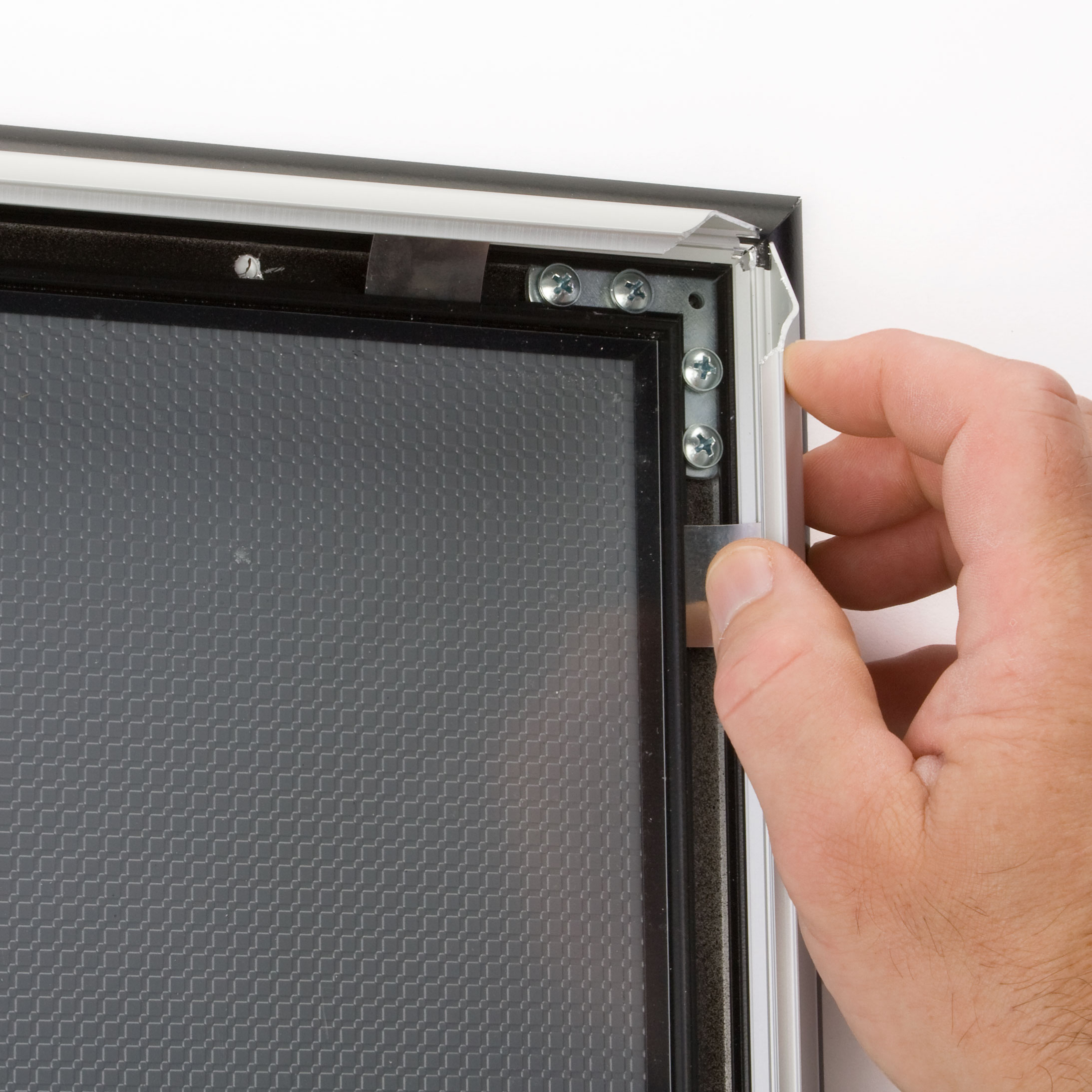 24 x 36 Front Load Frame with Two-Tone Black & Silver Finish | Displays2Go