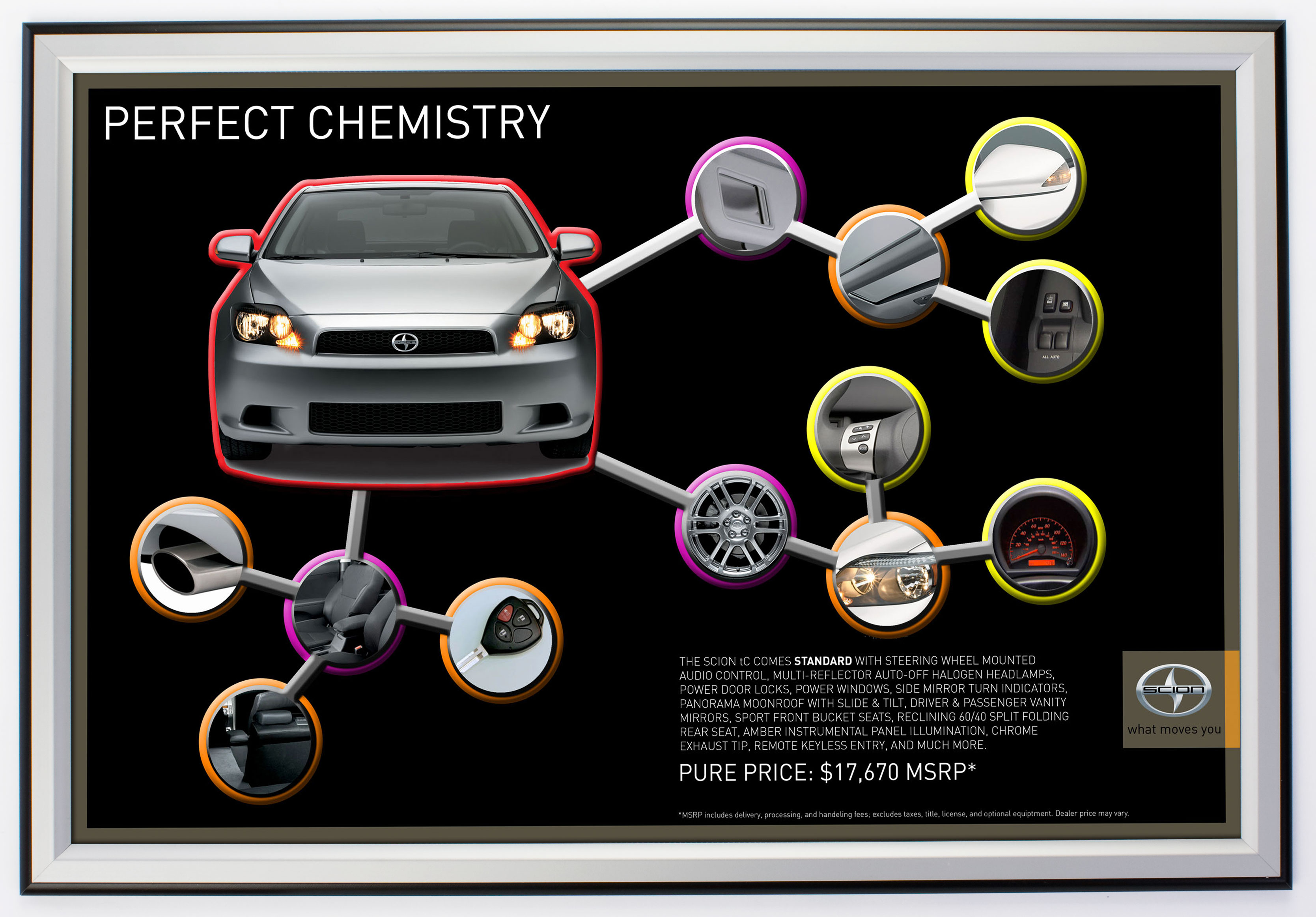 24 x 36 Front Load Frame with Two-Tone Black & Silver Finish | Displays2Go