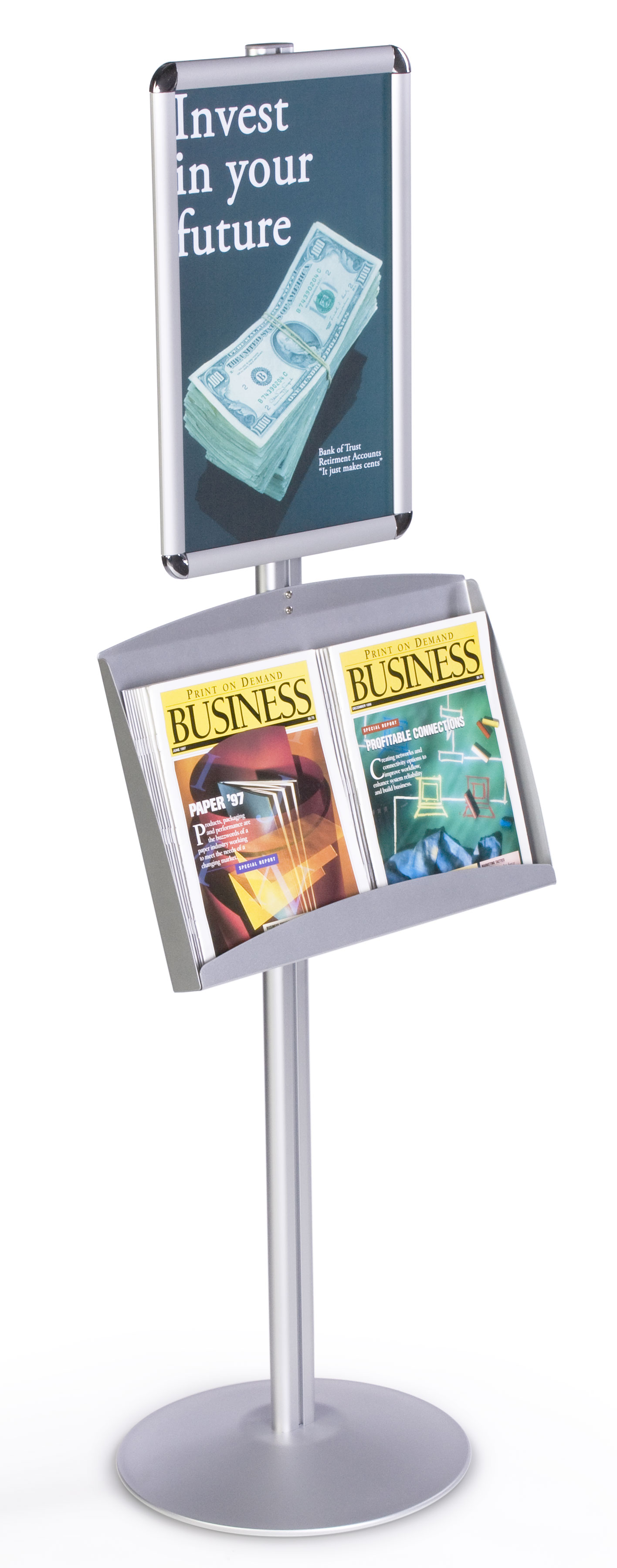 Sign Display With Literature Tray | Displays2Go