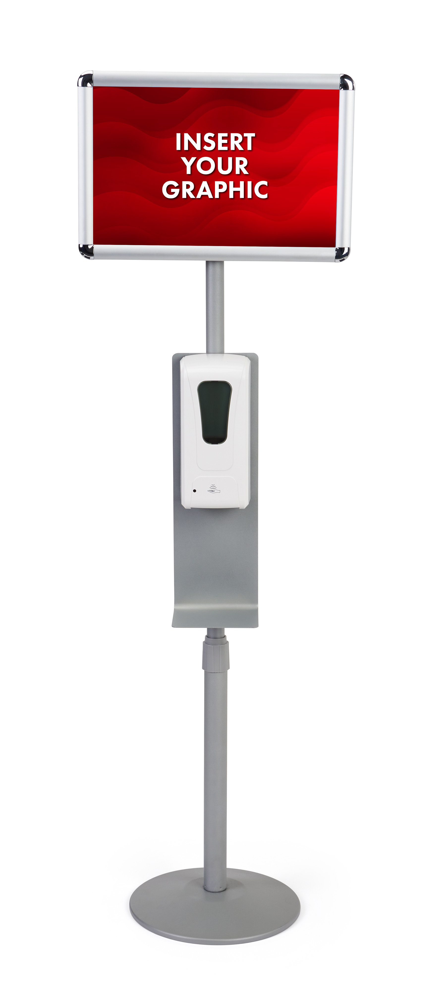 Sanitizing Stand | Automatic Touch-Free Dispenser w/ Poster Frame ...