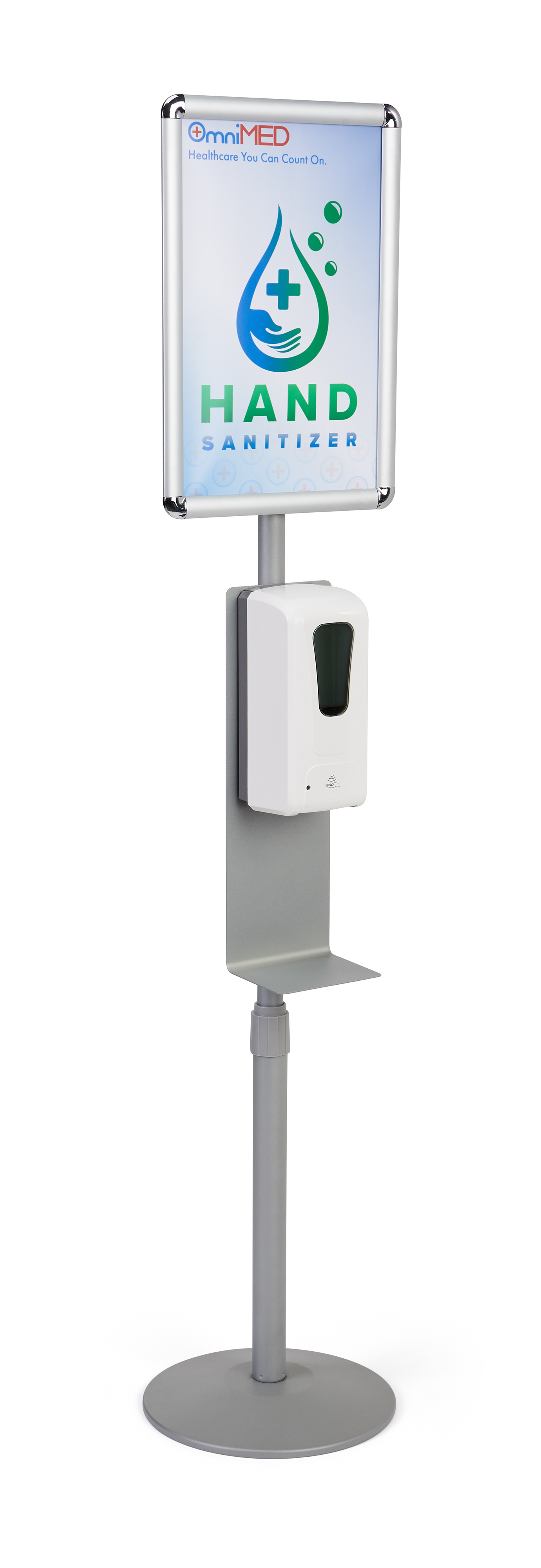Sanitizing Stand | Automatic Touch-Free Dispenser w/ Poster Frame ...