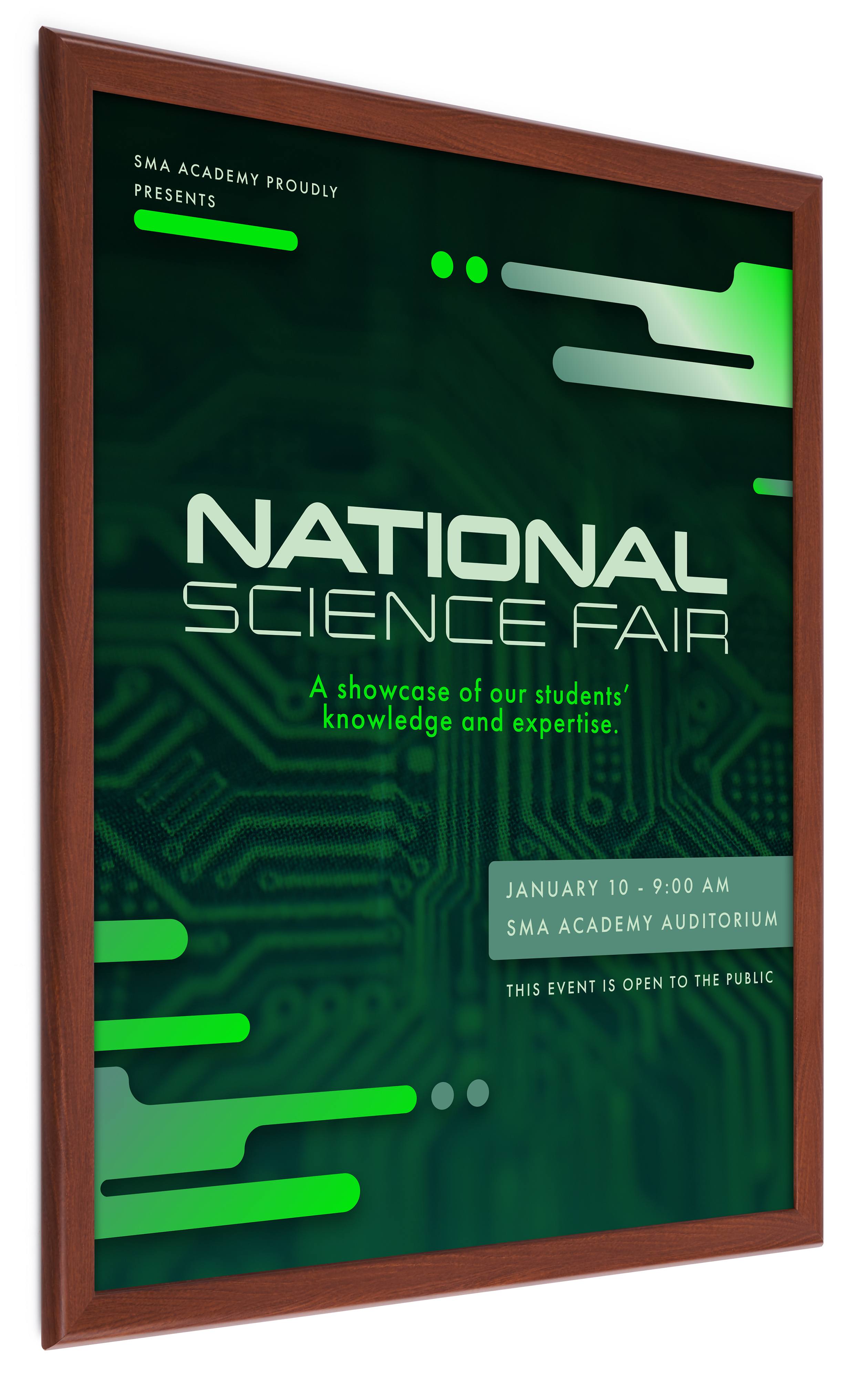 Faux Wood Poster Snap Wall Frame | Landscape or Portrait Mounting ...