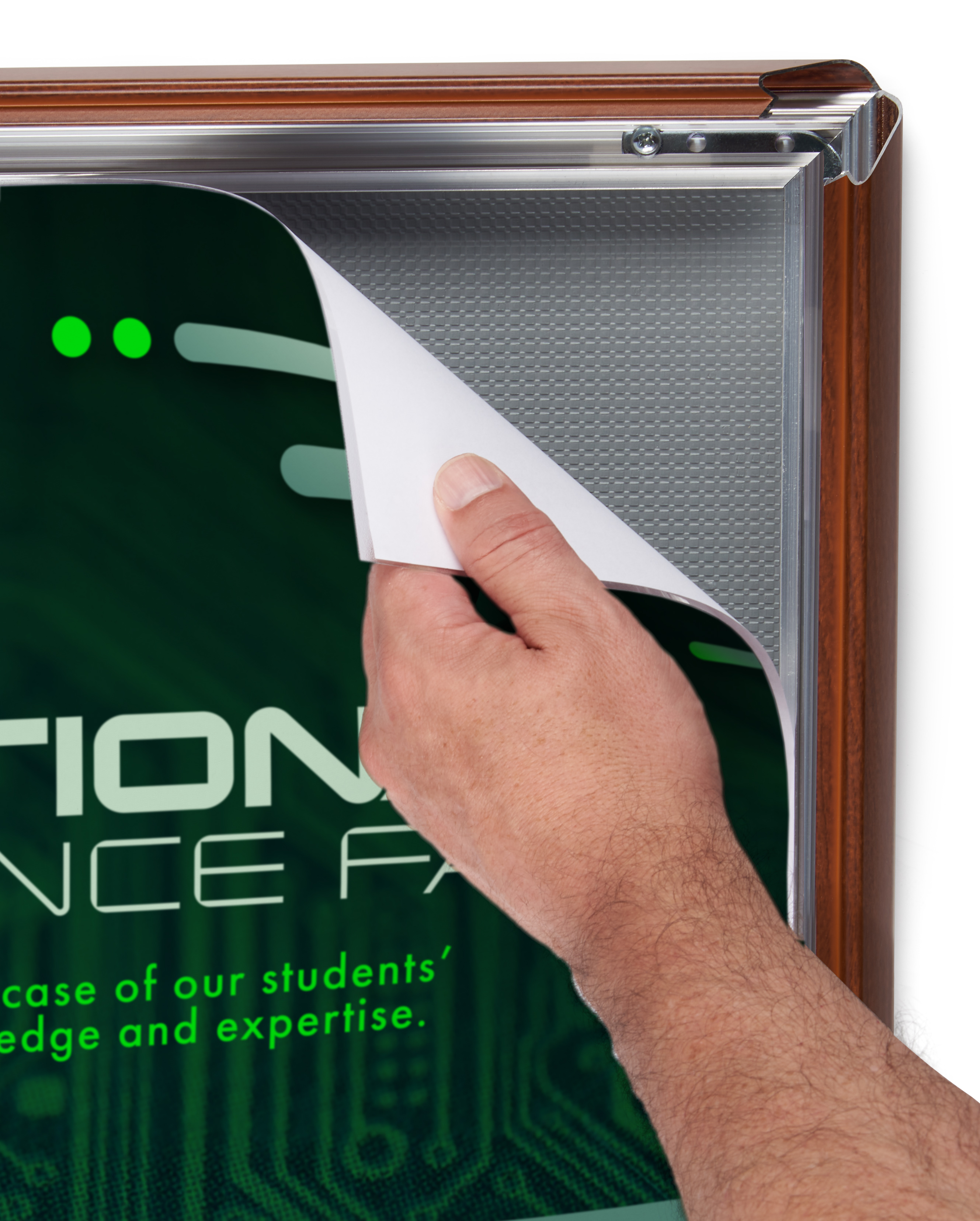 Faux Wood Poster Snap Wall Frame | Landscape or Portrait Mounting ...