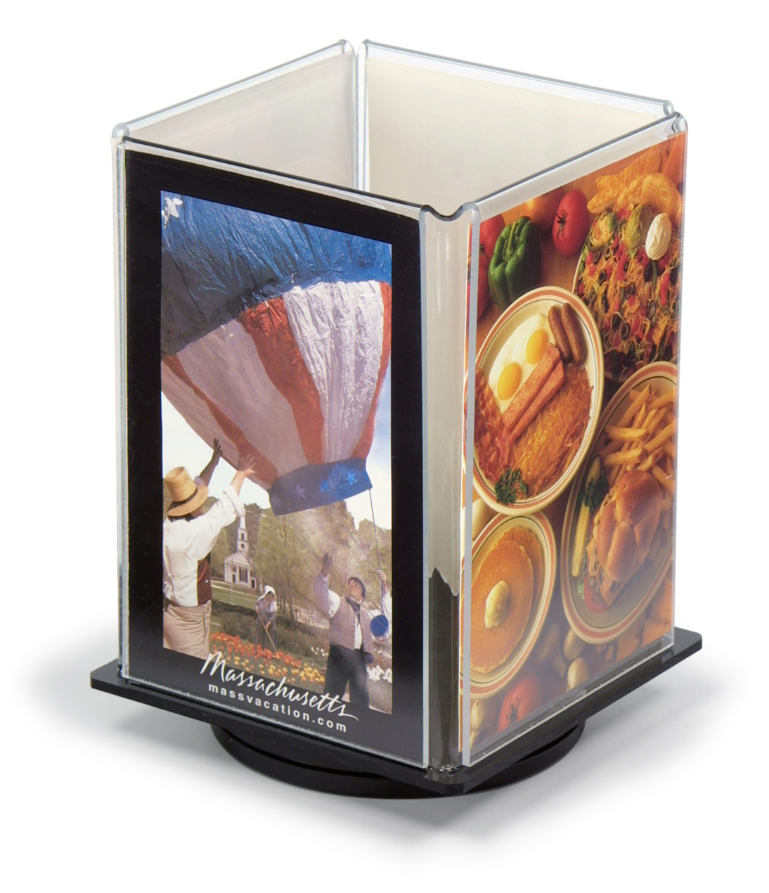 4" x 6" Rotating Quad Fold Menu Display - Acrylic Construction ...