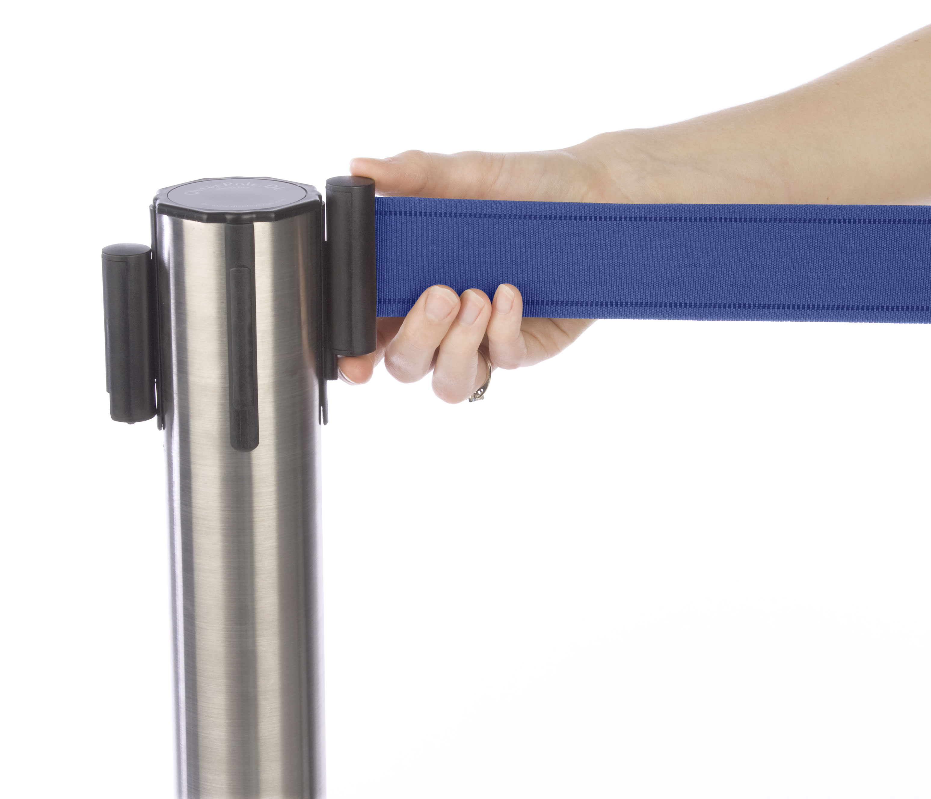 Crowd Control Stanchions | Stainless Steel Post w/ Blue 9.5' Belt ...