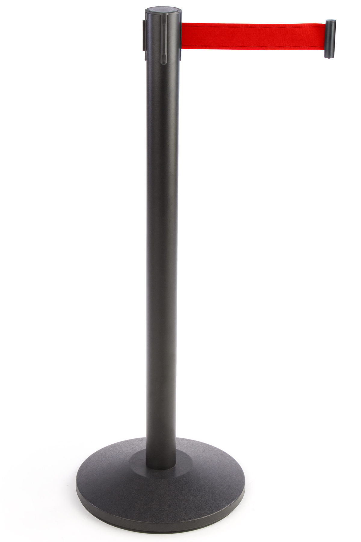 Retractable Queue Barrier | Black Steel 2 Units Per Purchase | Displays2Go