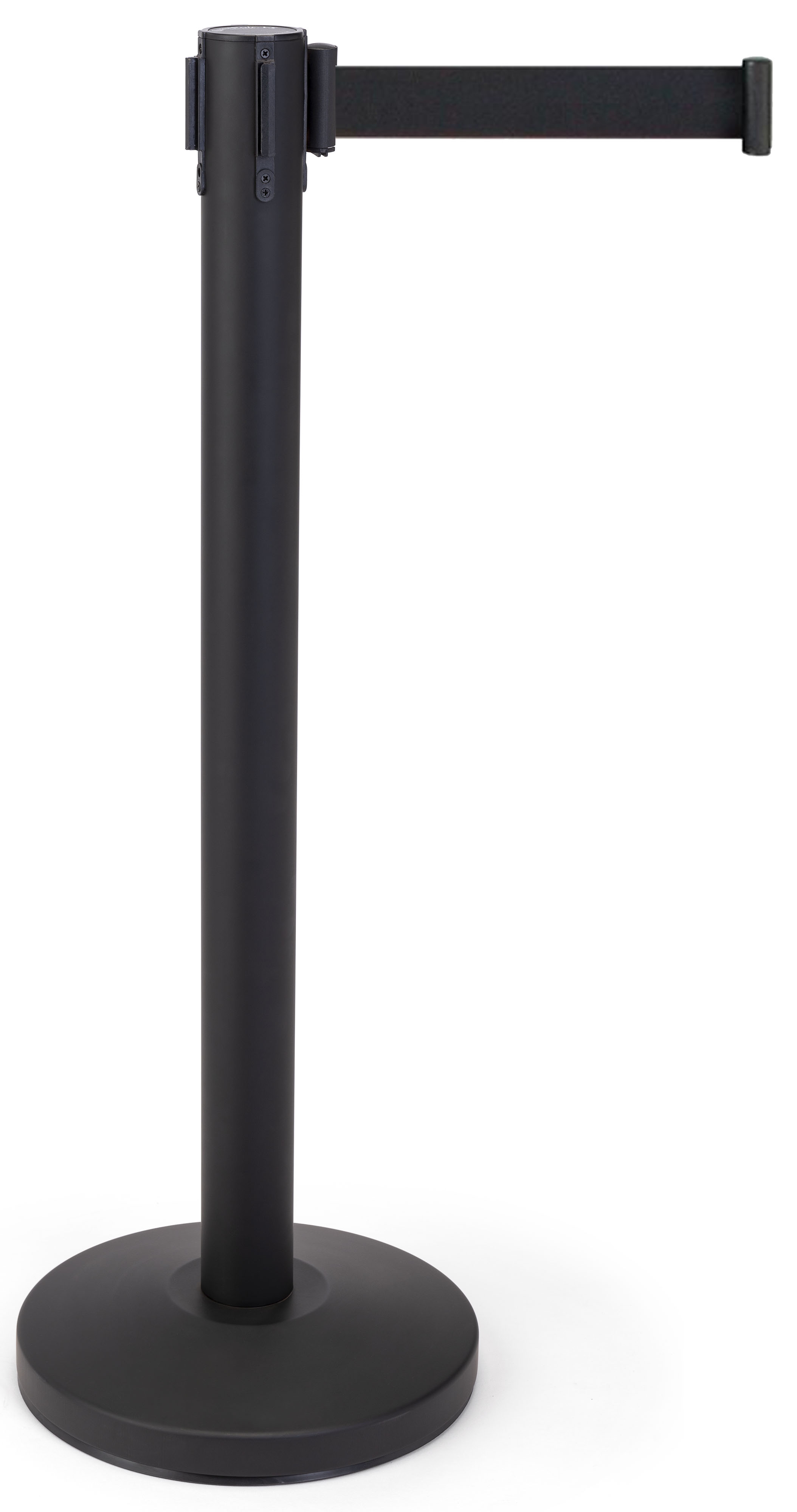 Retractable Barrier Stanchion | 6.5 Inch Long Black Nylon Belt ...