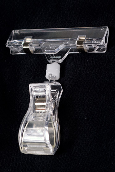 Clip-On Sign Holders | 4" Clear 0.25" Cardstock Clips | Displays2Go