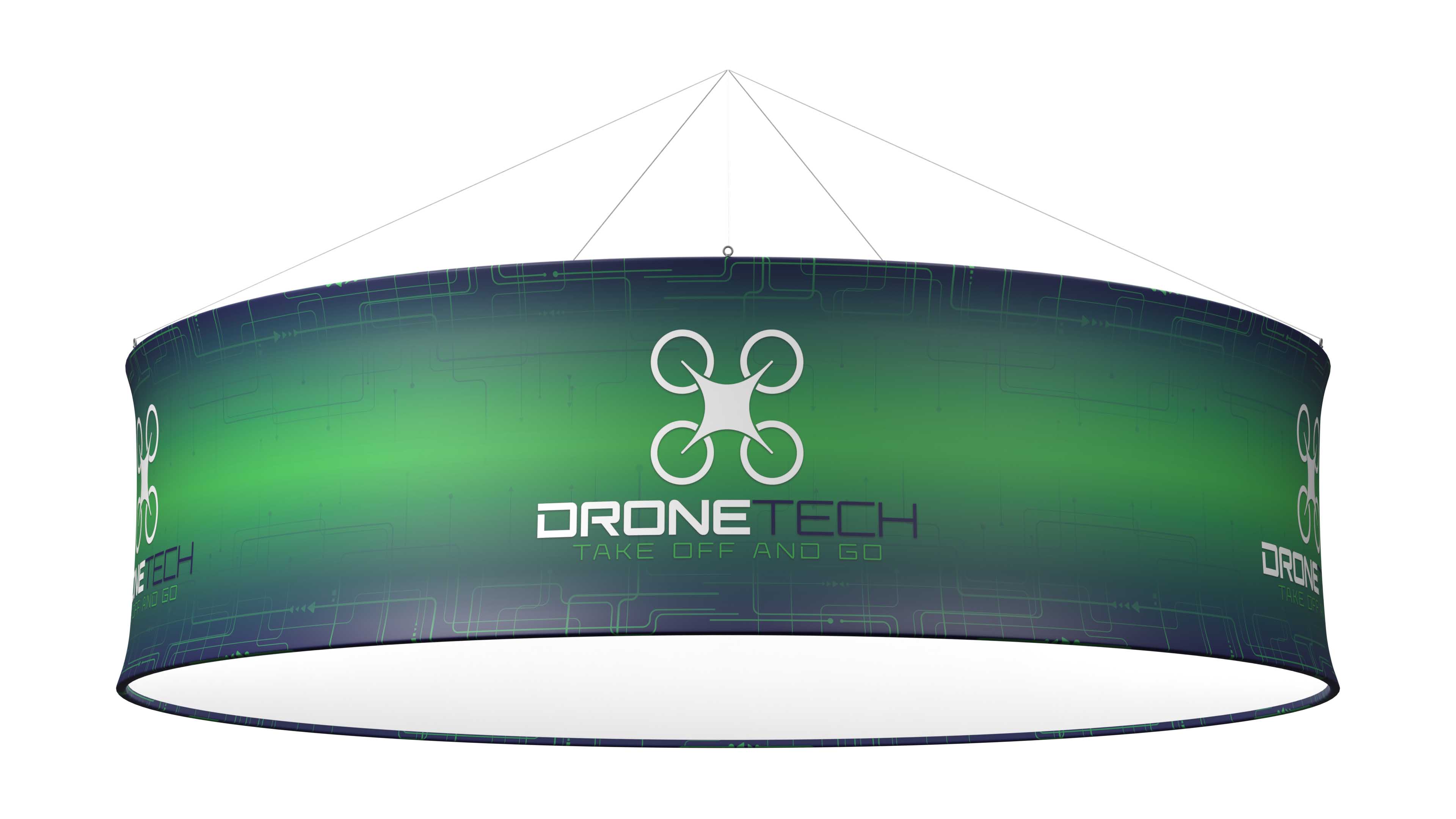 Hanging Trade Show Graphics | 15' Diameter Round | Displays2Go