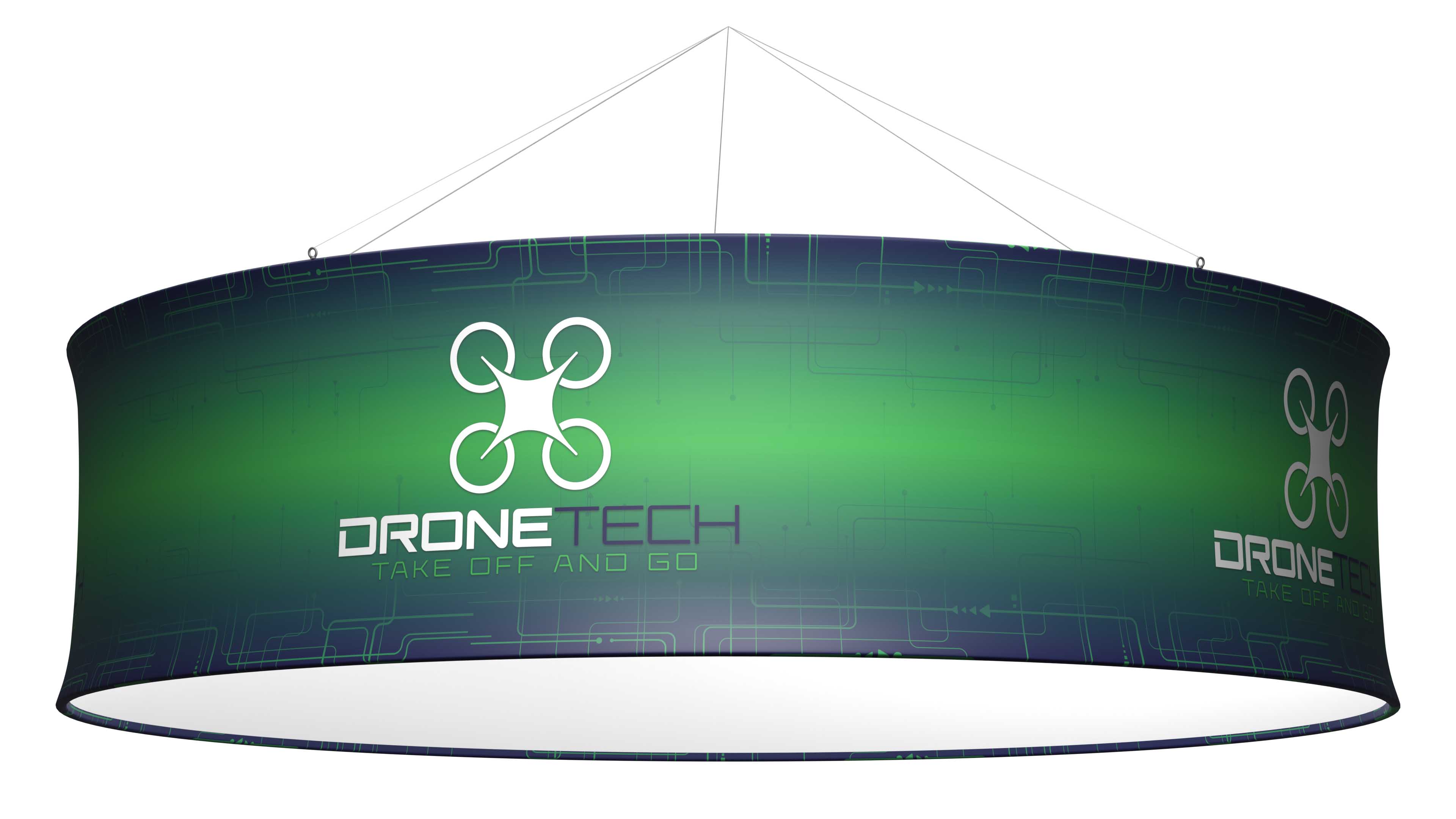 Hanging Trade Show Graphics | 15' Diameter Round | Displays2Go