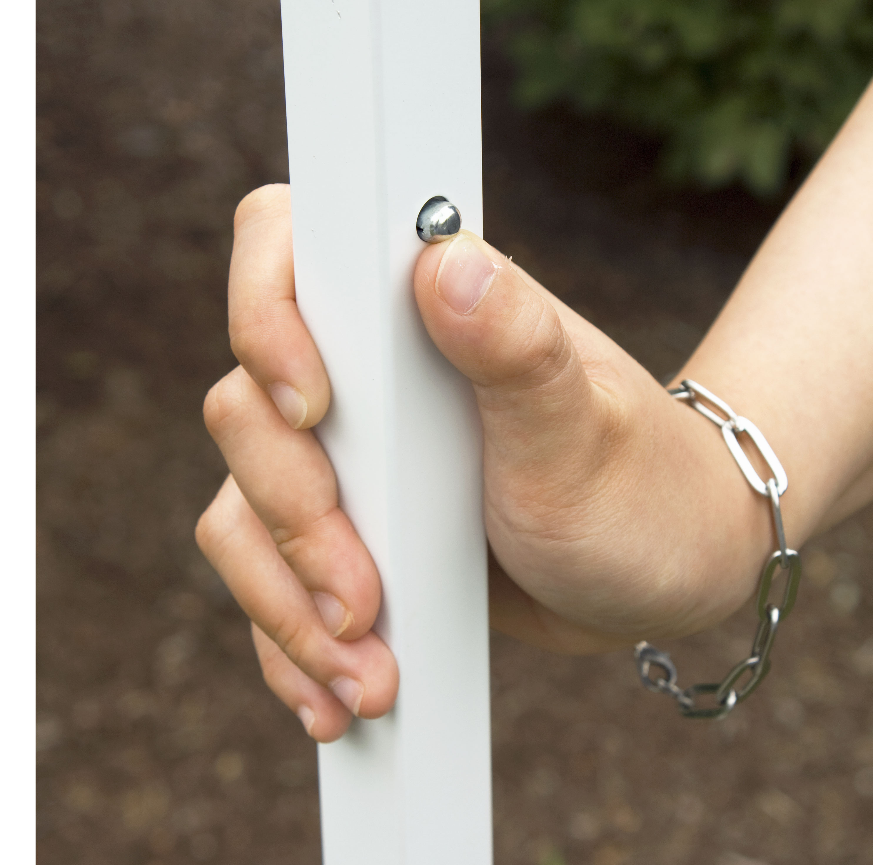 Colonial Real Estate Sign Post | 55", White, Metal | Displays2Go