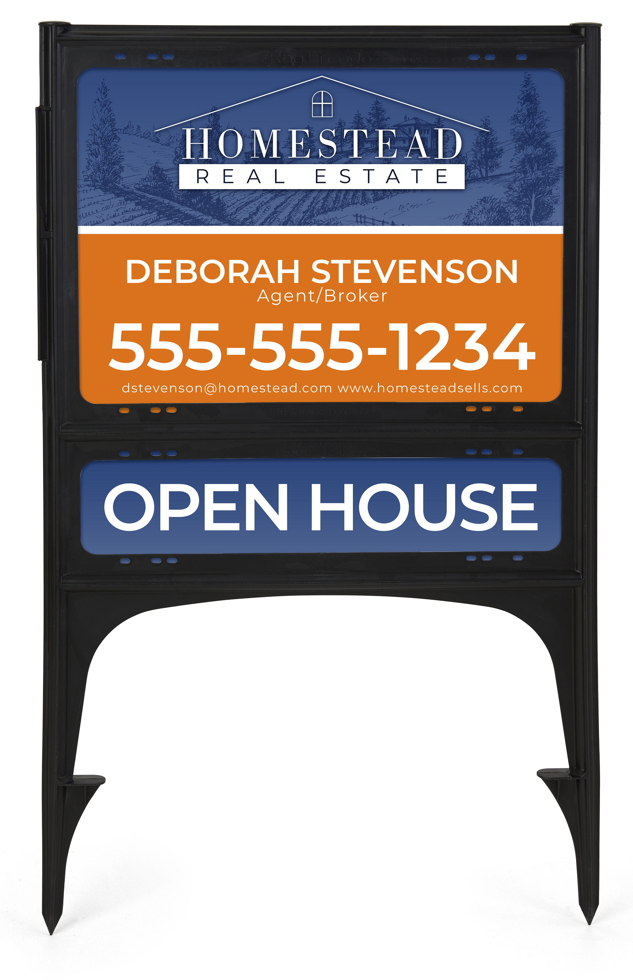 Plastic Real Estate Sign Stands | Weatherproof Construction | Displays2Go