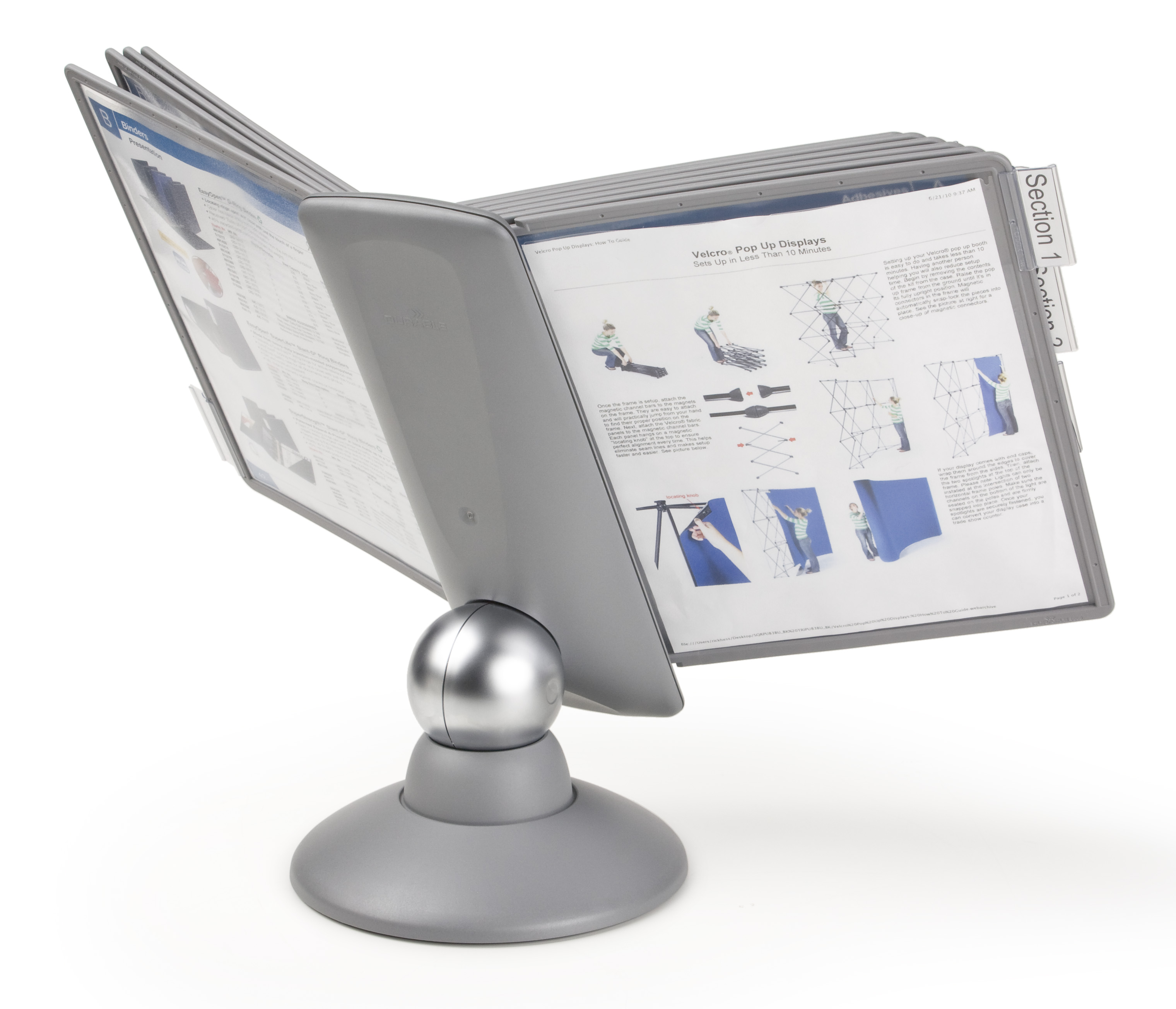 Desk Reference System | 10 Panel Rotating Guide With Ball Base ...
