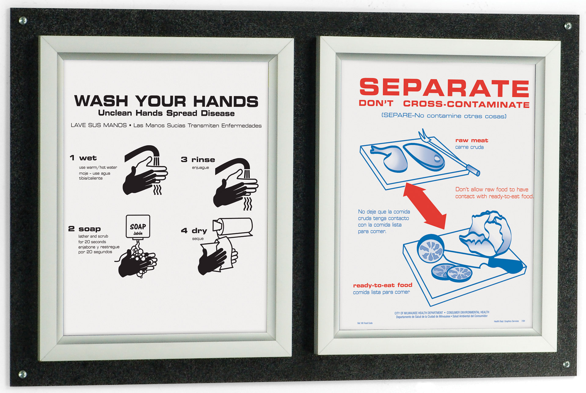 Metal Poster Frame w/ Dual 8.5" x 11" Slide-Load Design | Displays2Go