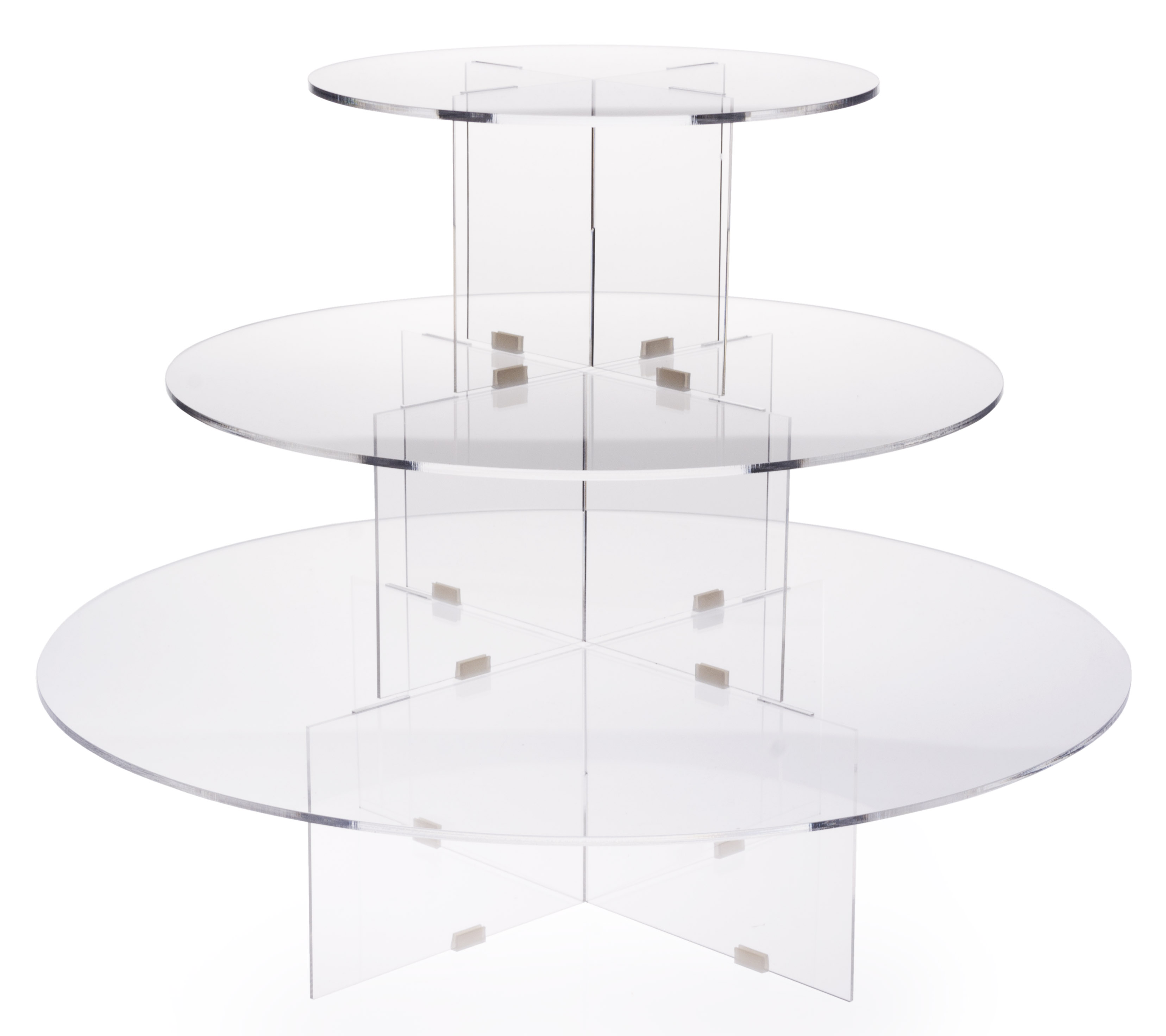 3 Tier Riser | Round Clear Acrylic Tabletop Display | Displays2Go