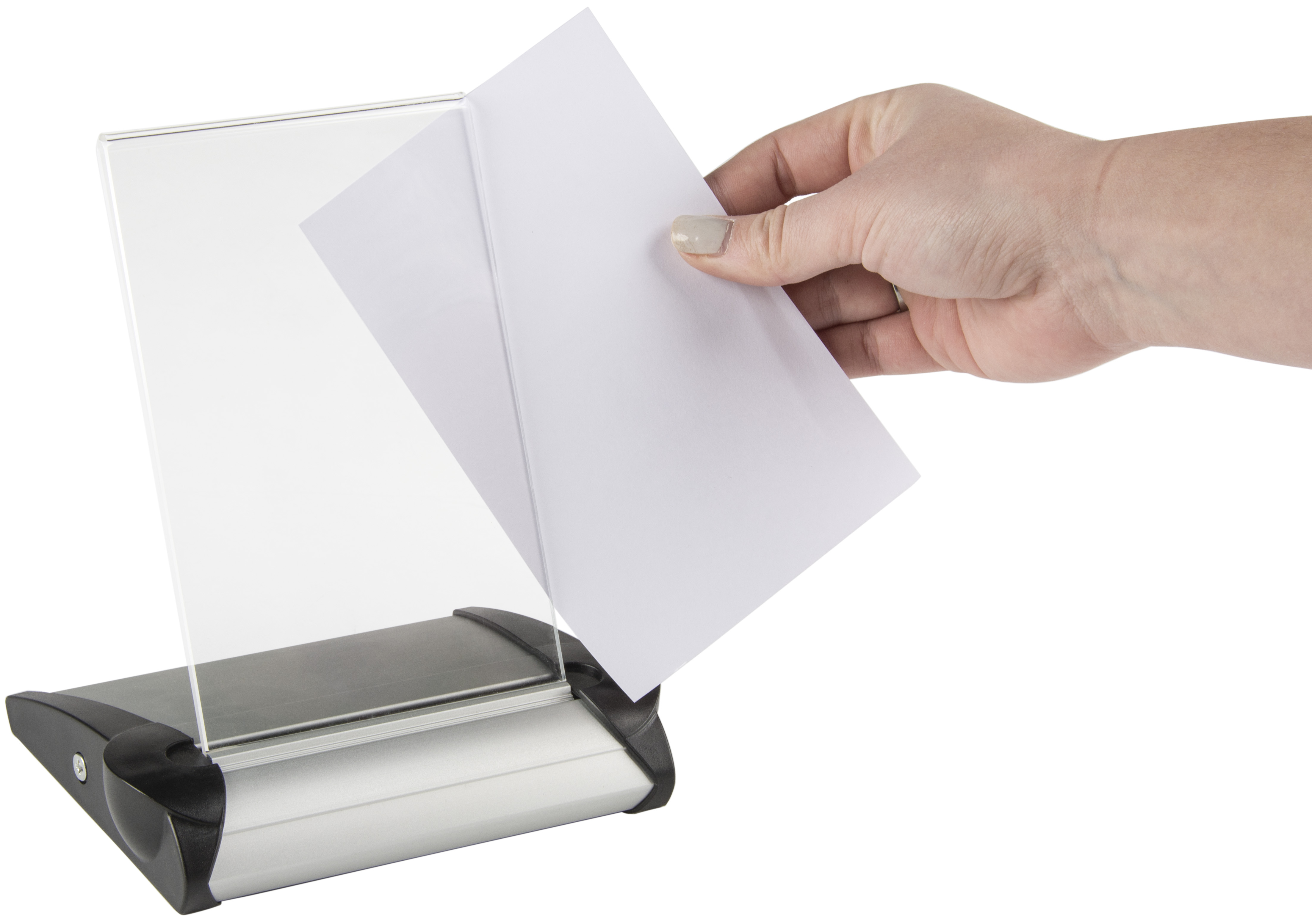 4” x 6” Adjustable Angle Sign Holder | 3 Set Positions | Displays2Go