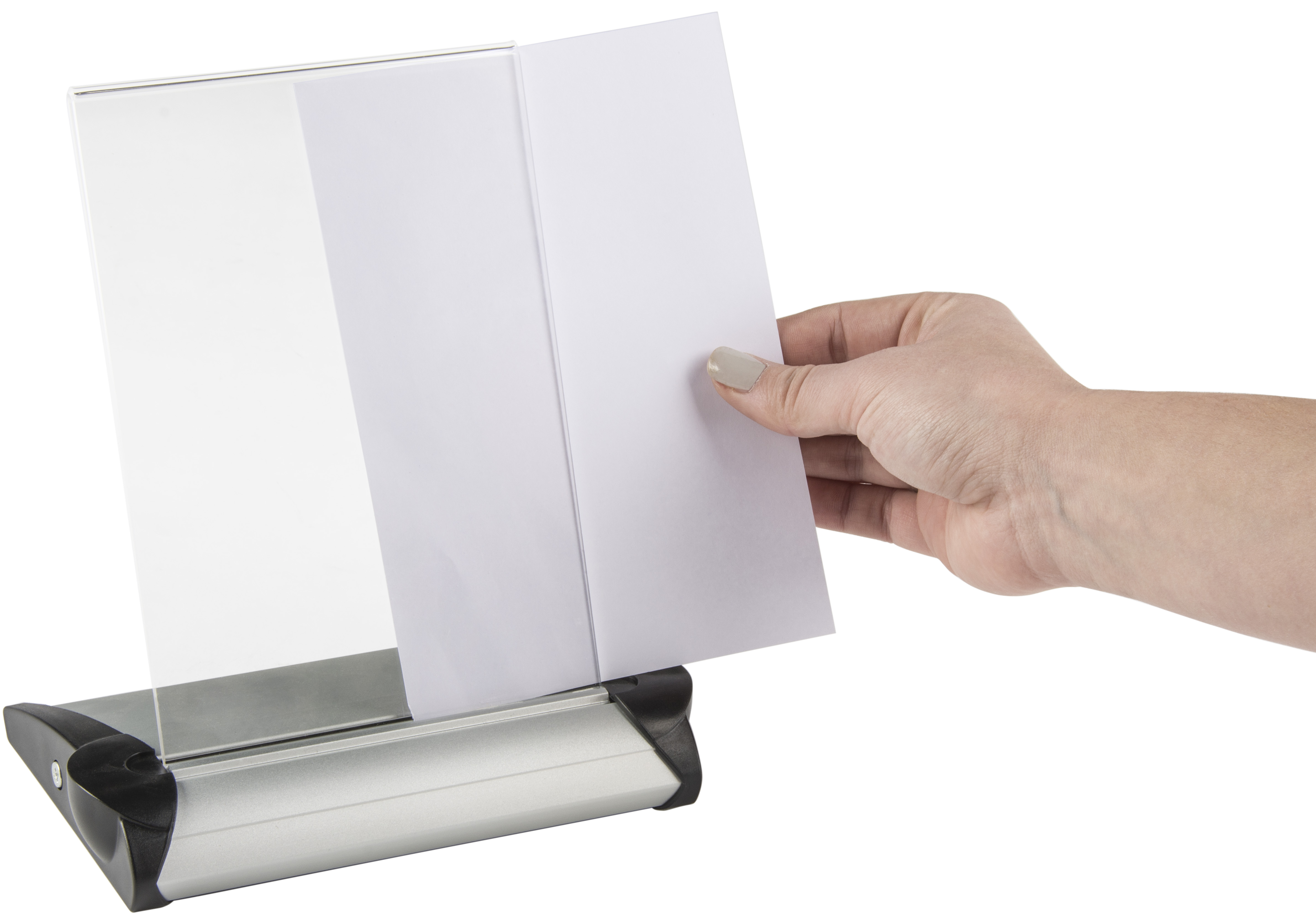5” x 7” Adjustable Angle Sign Holder | Side Loading Acrylic Frame ...