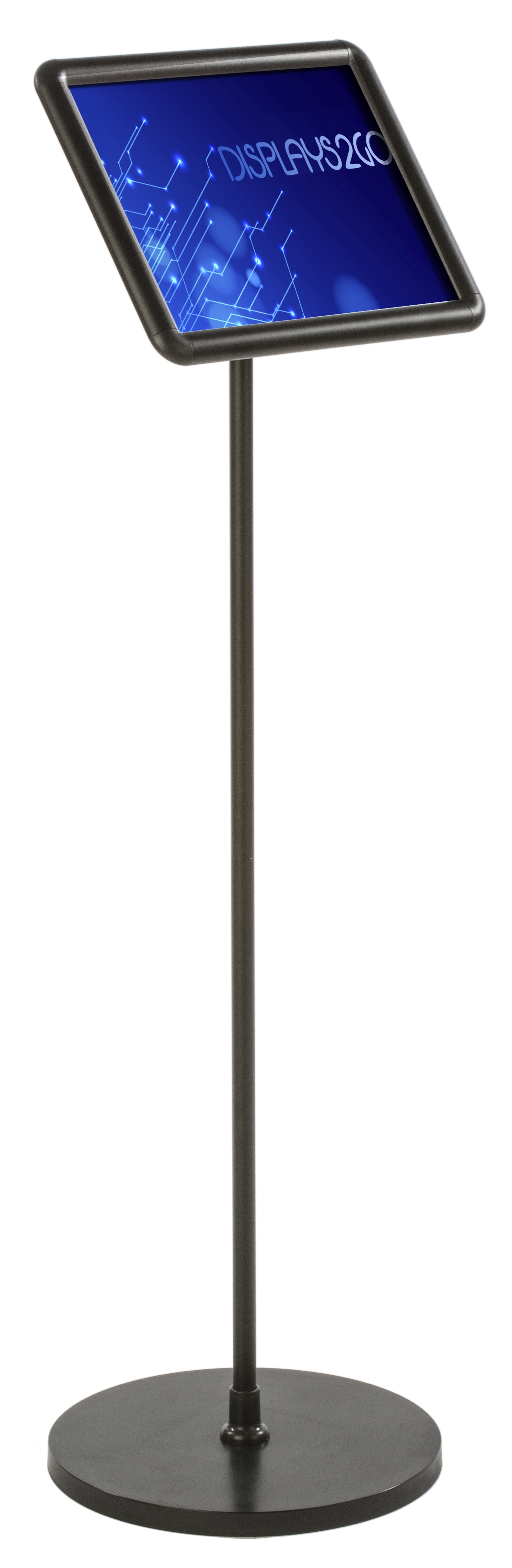 11 x 8.5 Black Snap Frame Stand | Non-Glare Protective Lense | Displays2Go